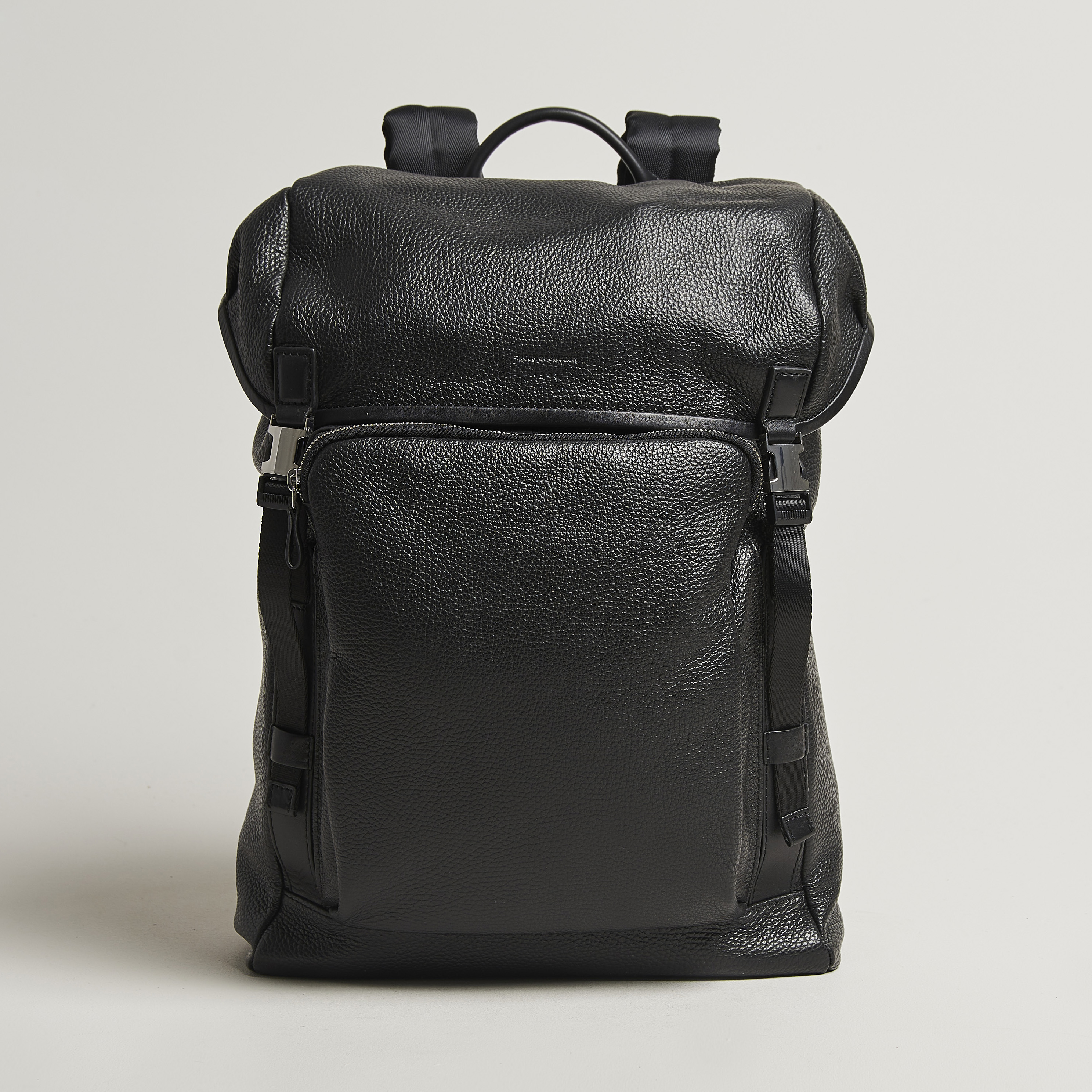 Tiger of Sweden Baha Leather Backpack Black at CareOfCarl.com