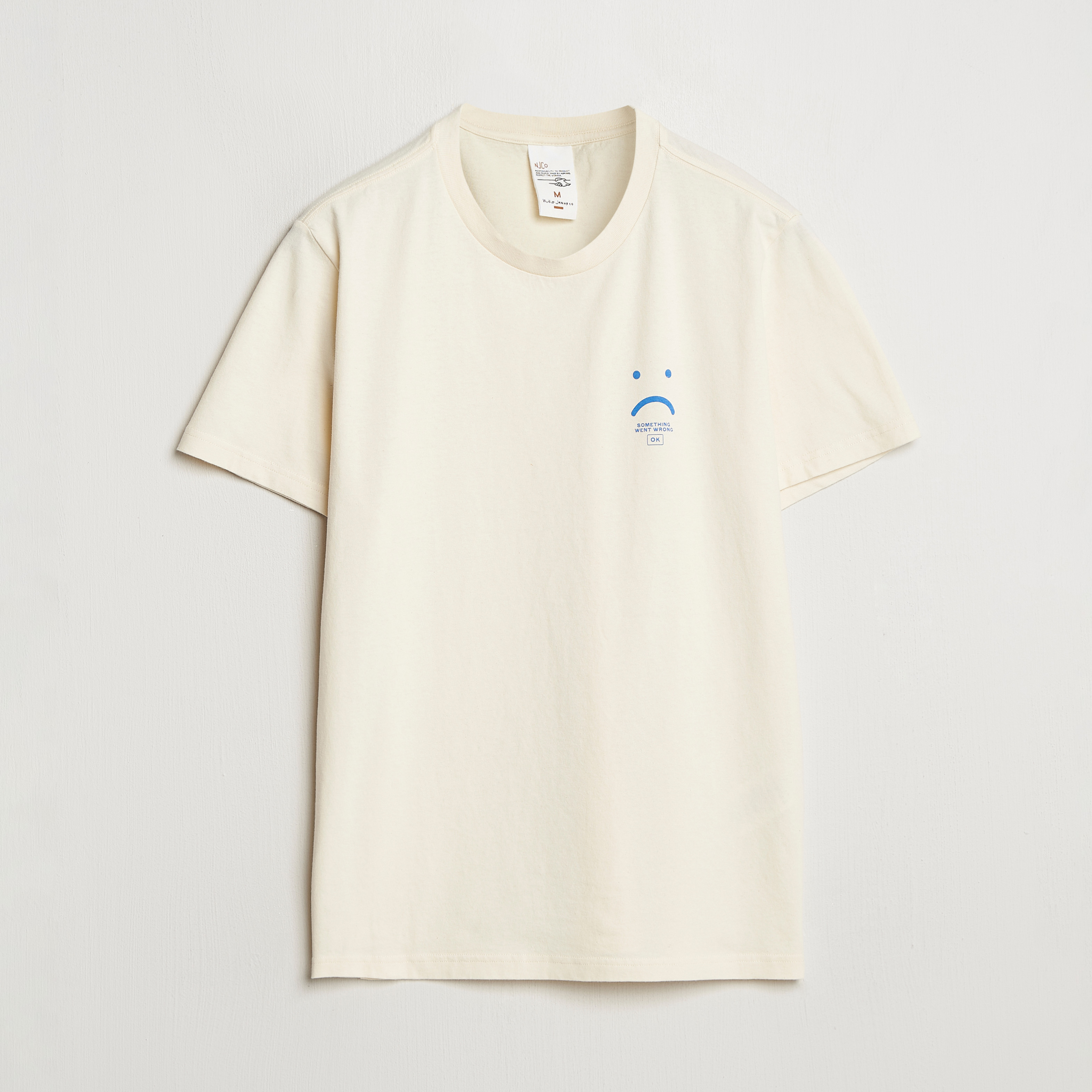 Nudie Jeans Roy Frown T-Shirt Ecru at CareOfCarl.com