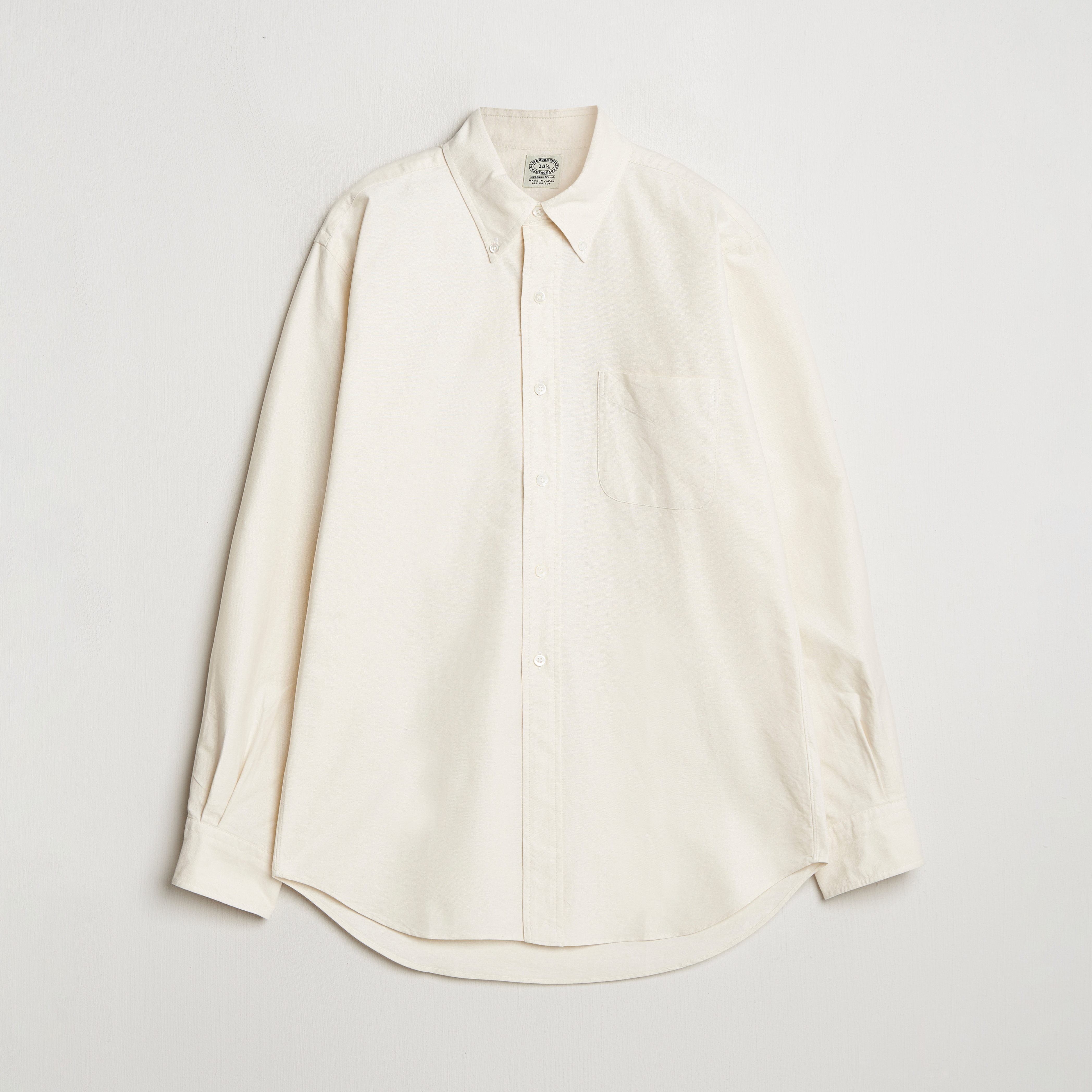 Kamakura Shirts Vintage Ivy Oxford Button Down Shirt Beige at CareOfCarl.co