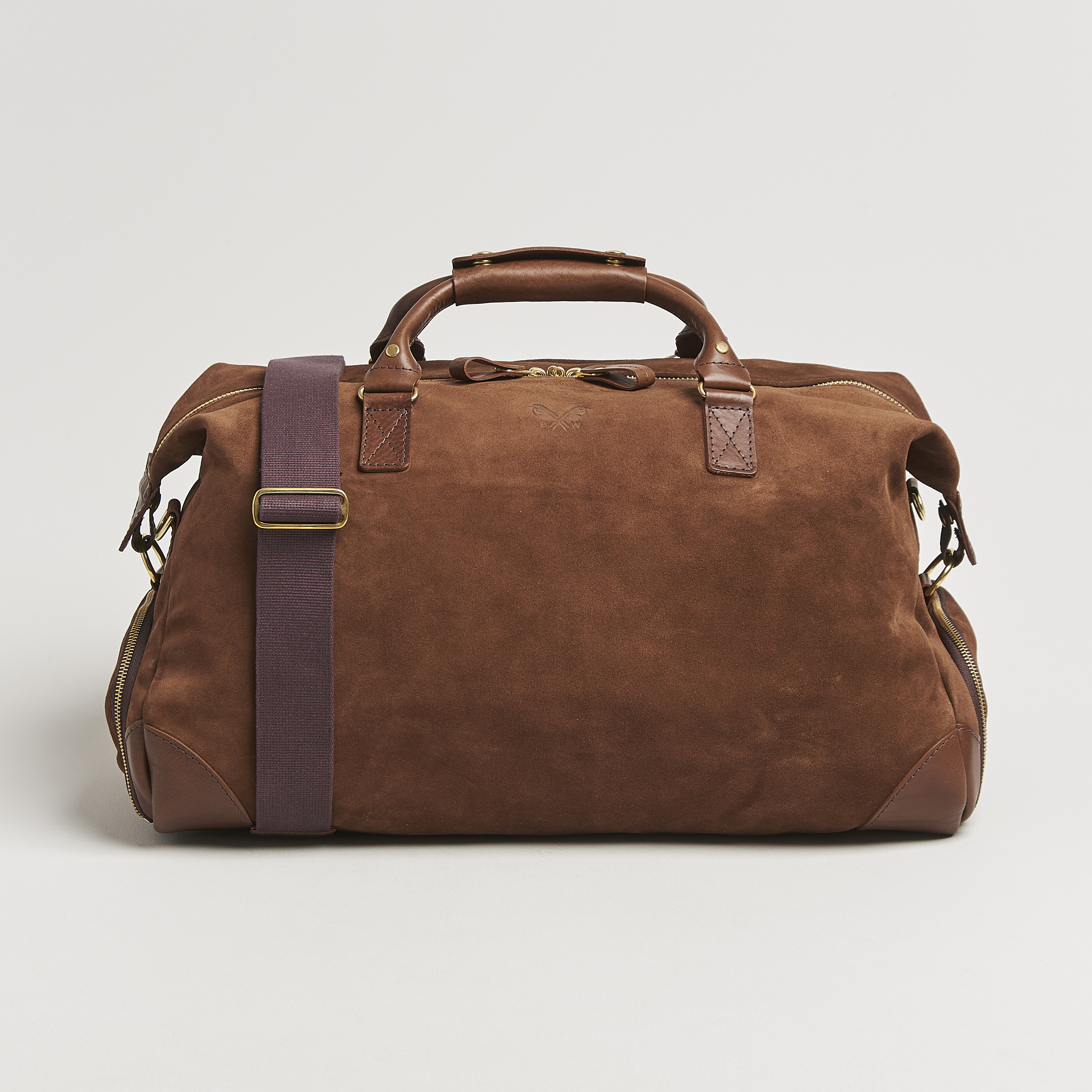Bennett Winch Suede Weekender Brown at CareOfCarl.com