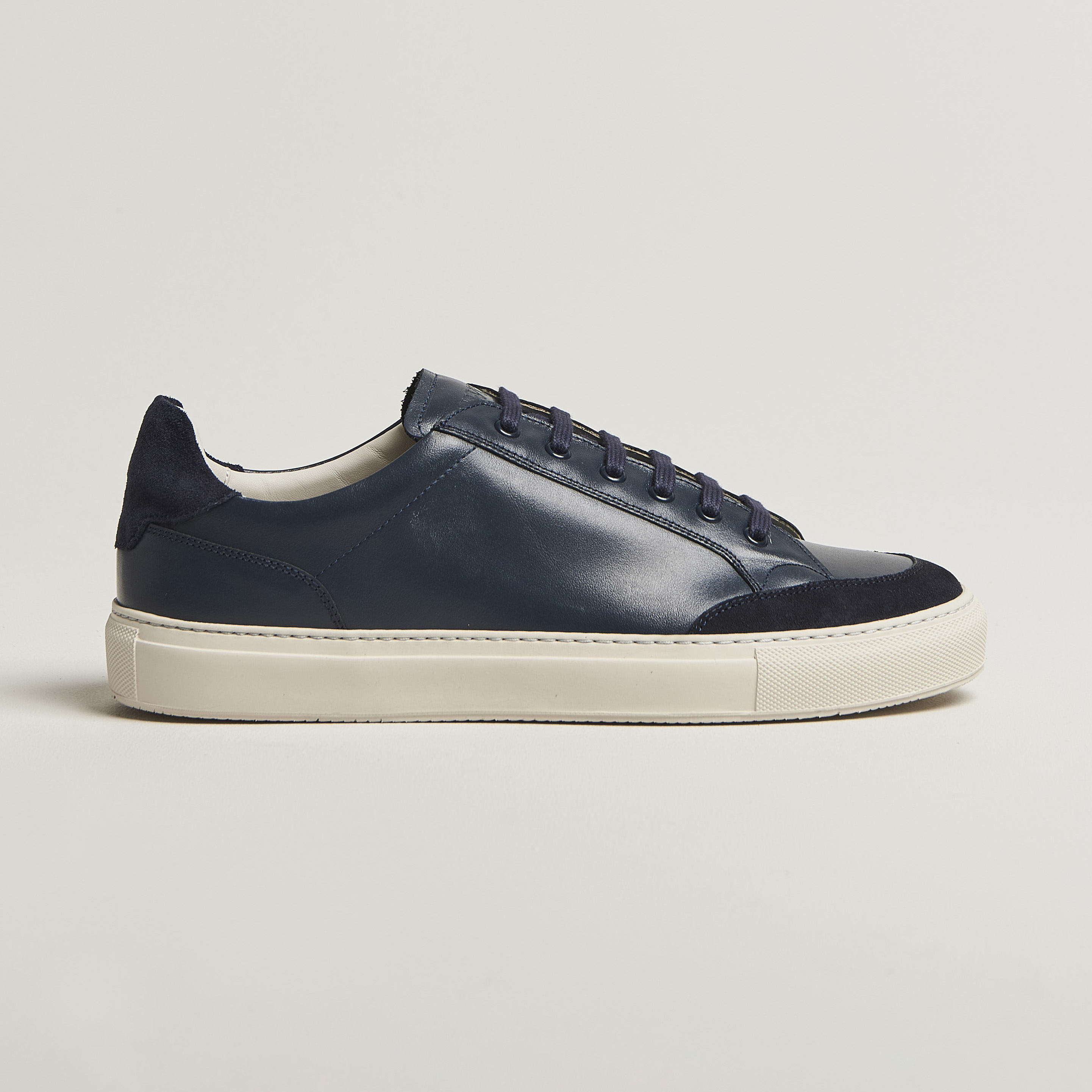 Sweyd Center Leather/Suede Sneakers Navy at CareOfCarl.com
