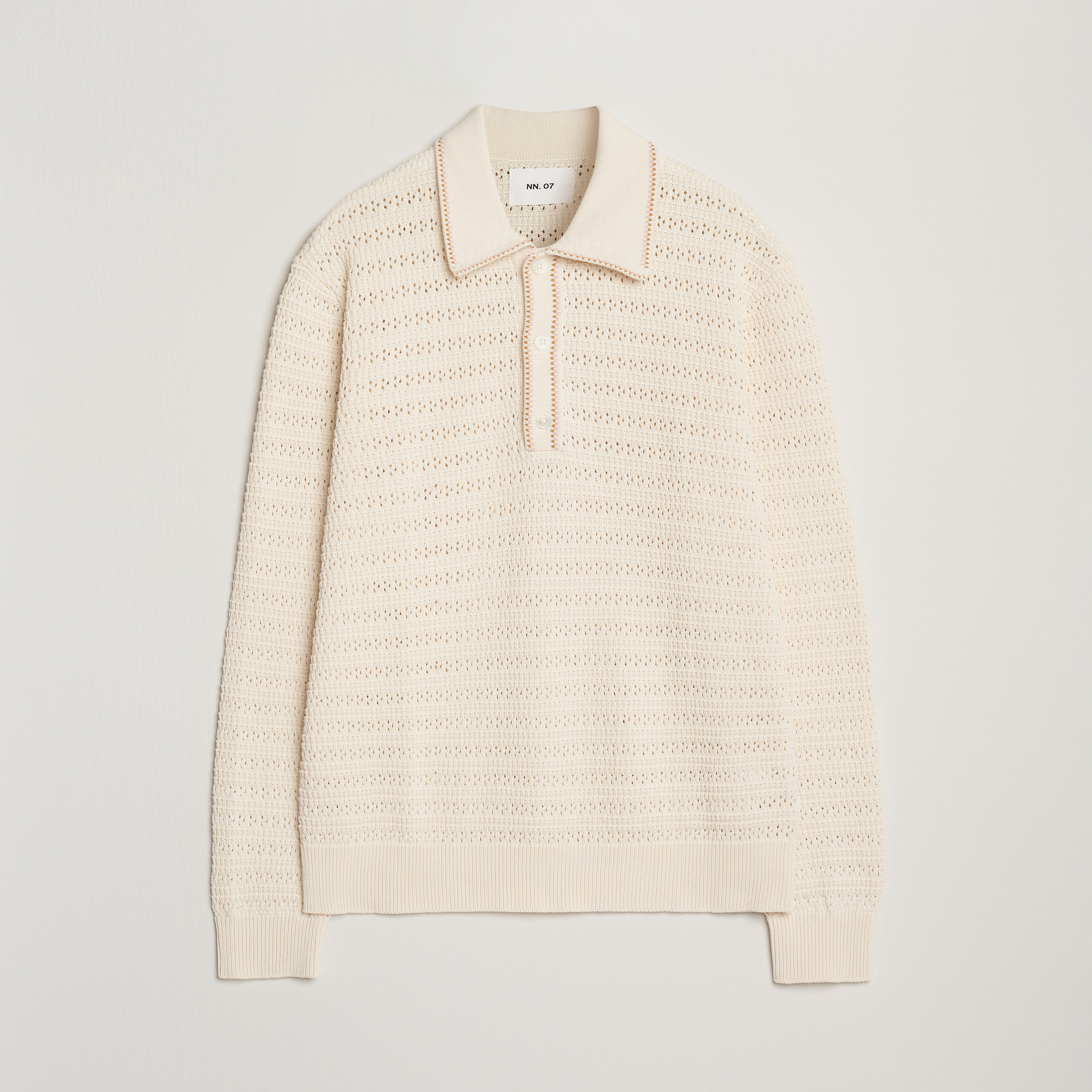 NN07 Josh Knitted Polo Ivory at CareOfCarl.com
