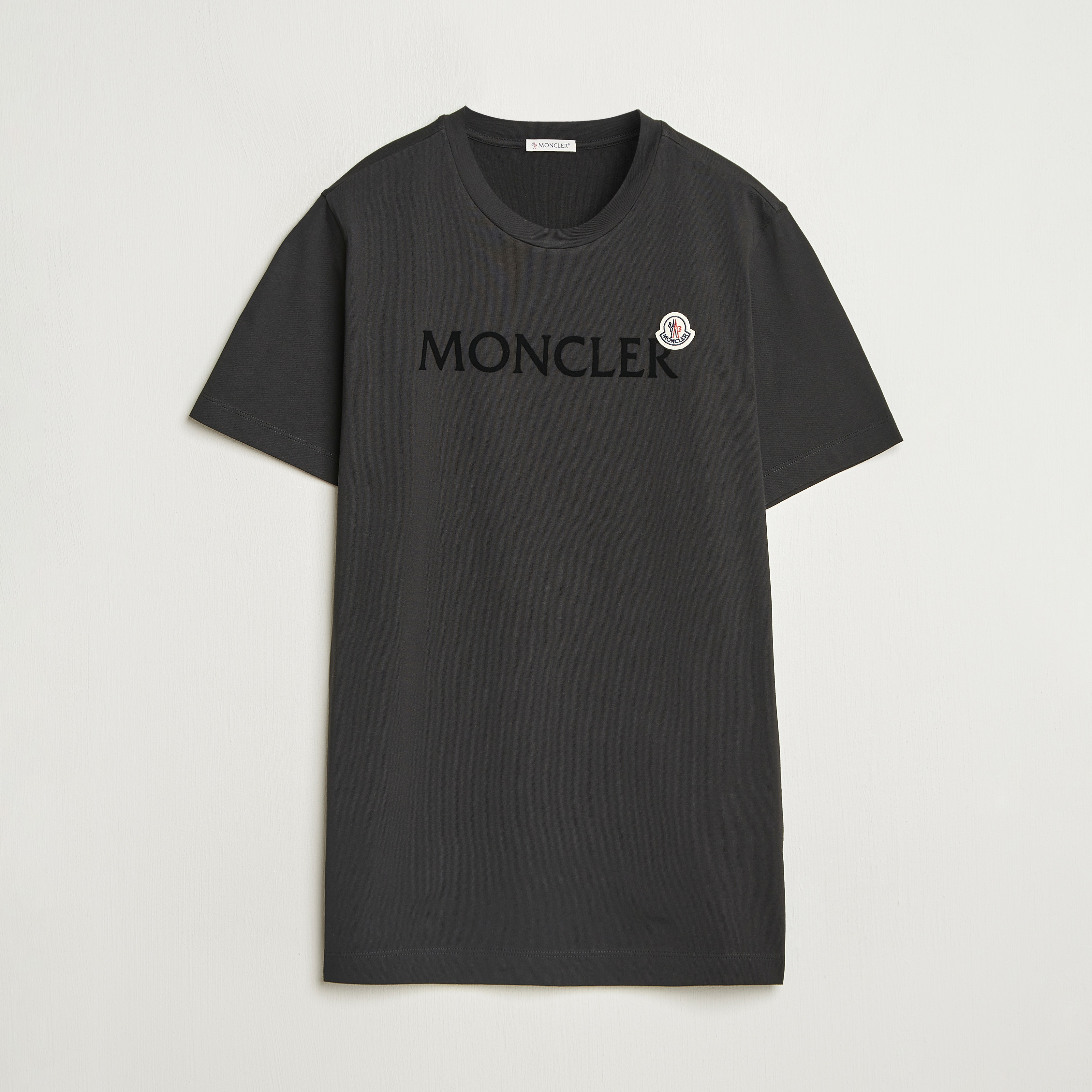 Moncler Lettering Logo T-Shirt Black at CareOfCarl.com
