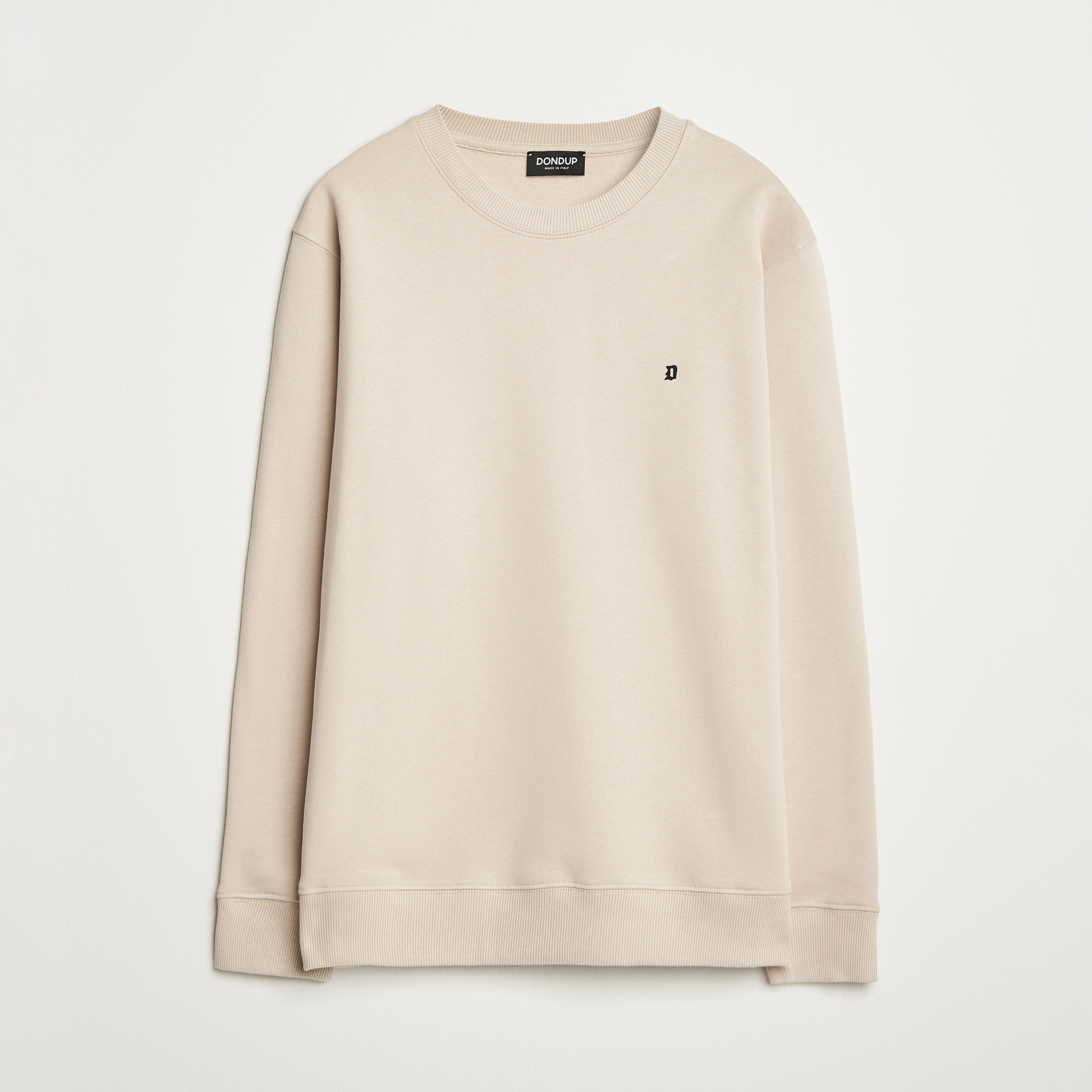 Dondup Logo Crew Neck Sweatshirt Ecru at CareOfCarl.com