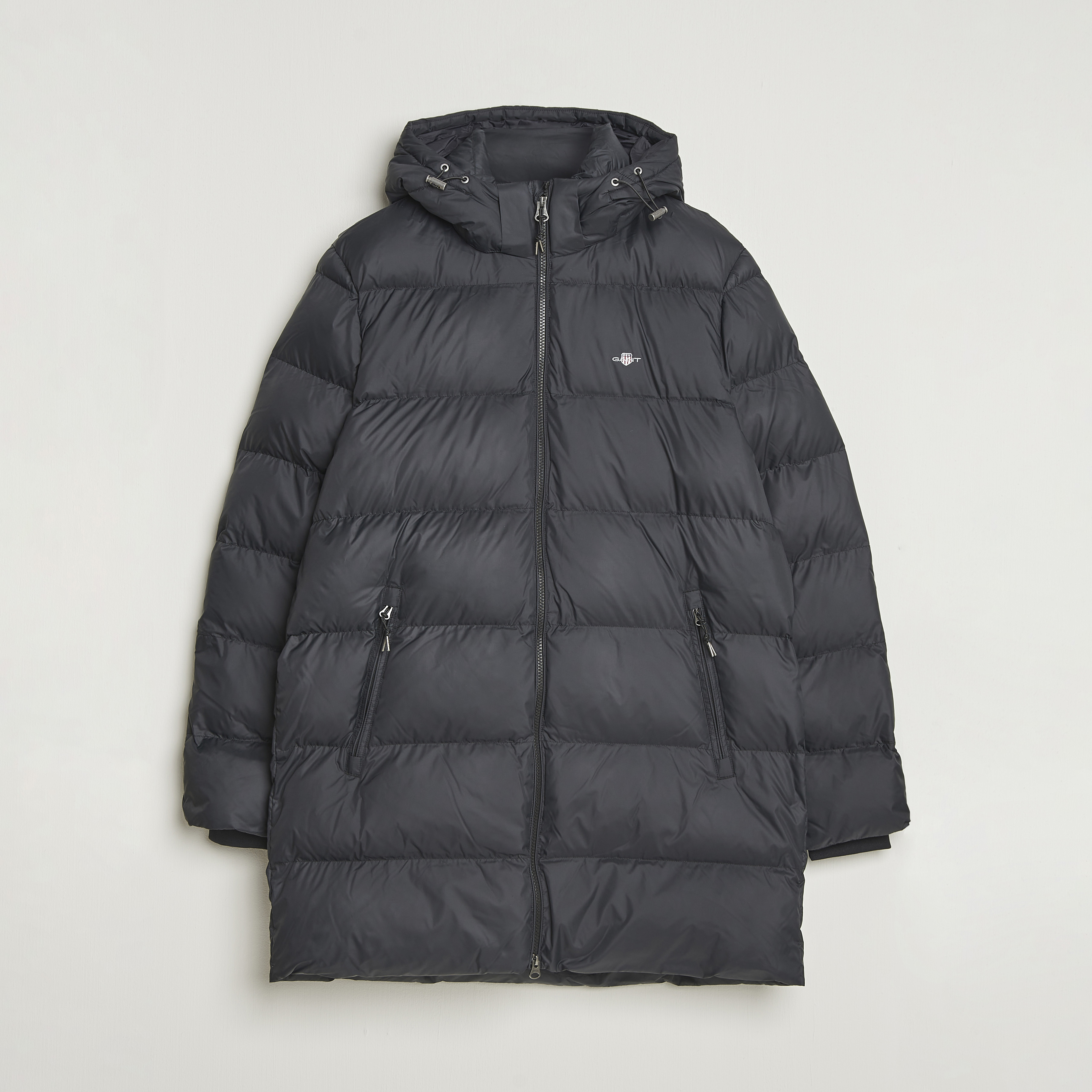 GANT The Active Cloud Mid Length Jacket Black at CareOfCarl.com