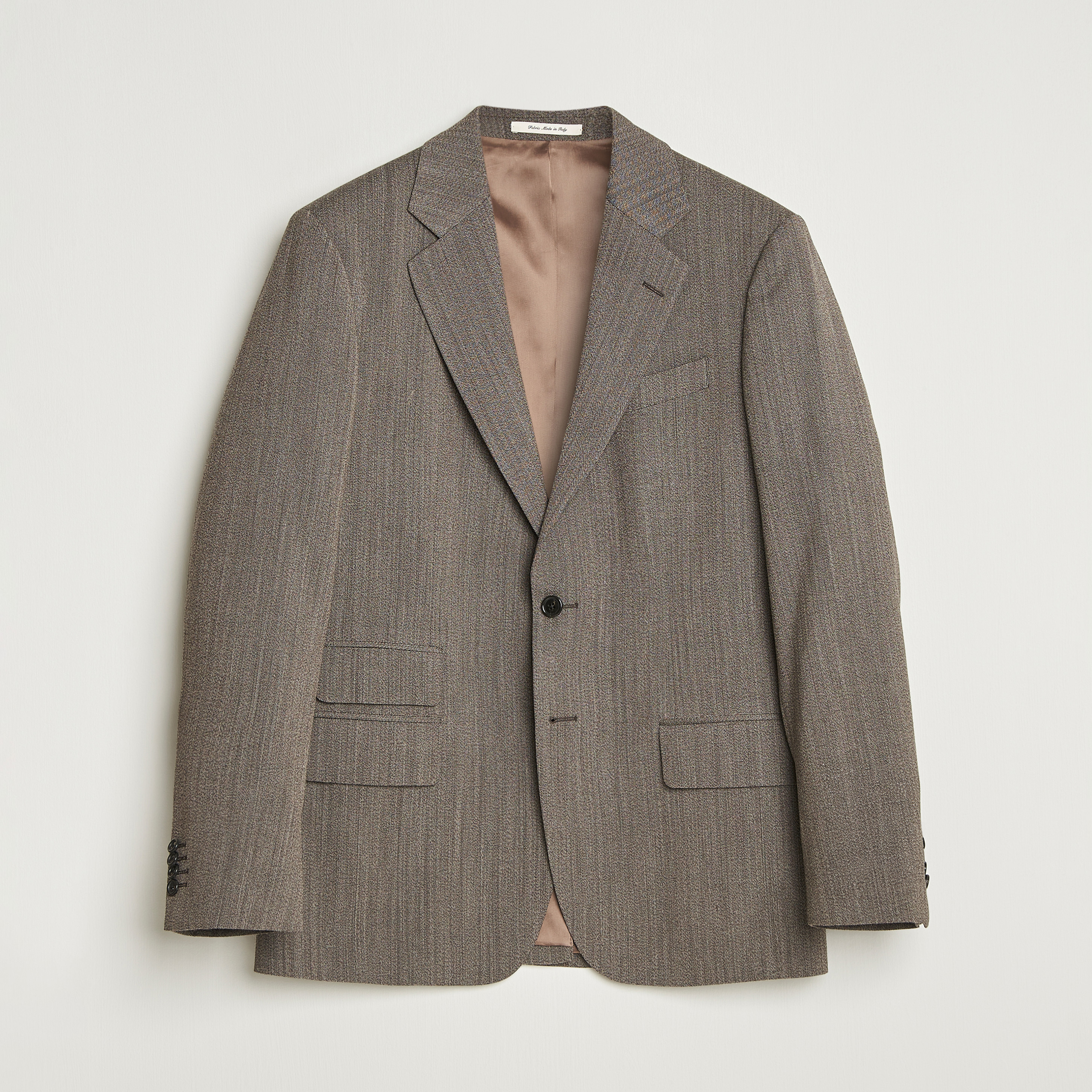 GANT 240 Mulberry Street Herringbone Suit Jacket Deep Brown at CareOfCarl.c