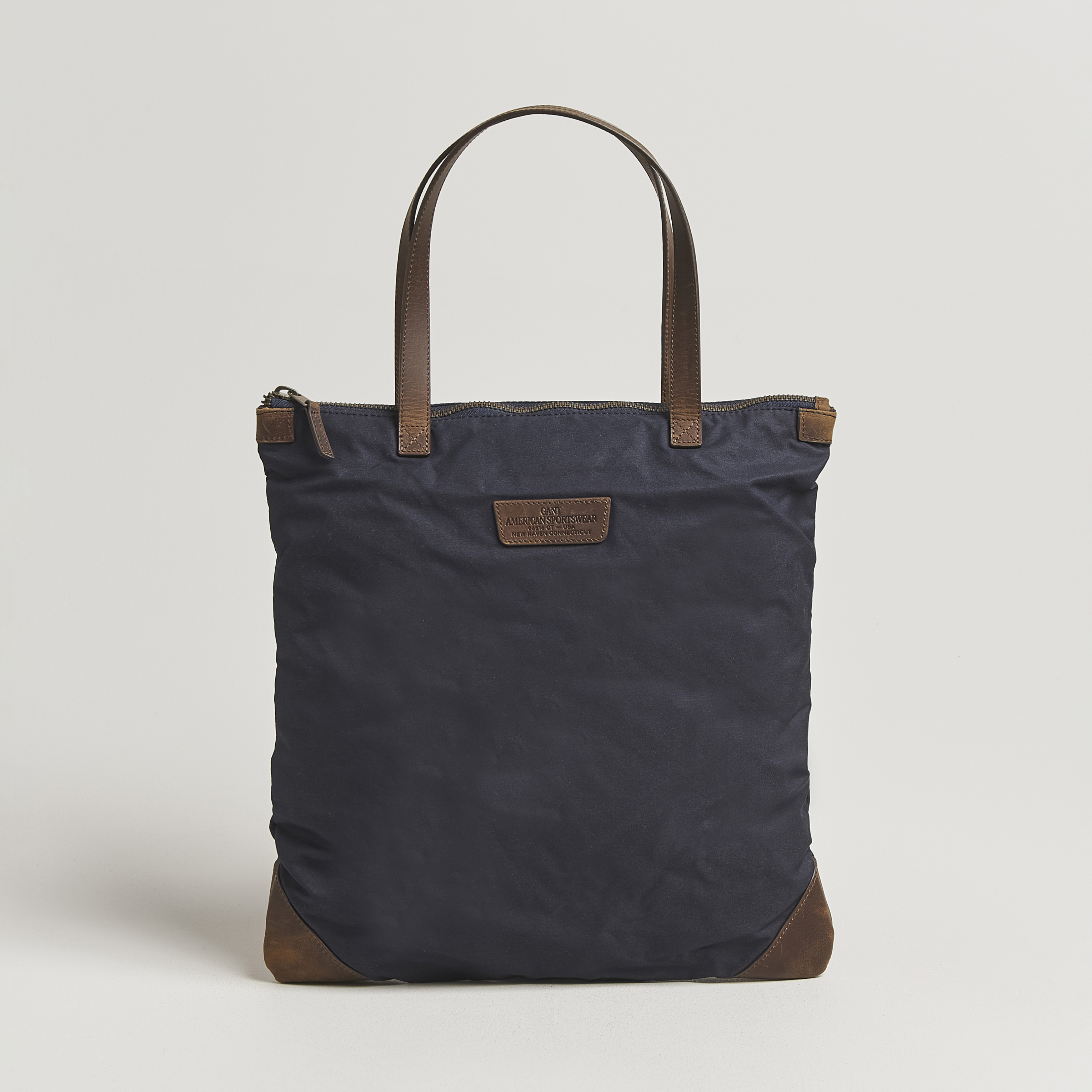 GANT Waxed Cotton Tote Bag Evening Blue at CareOfCarl.com