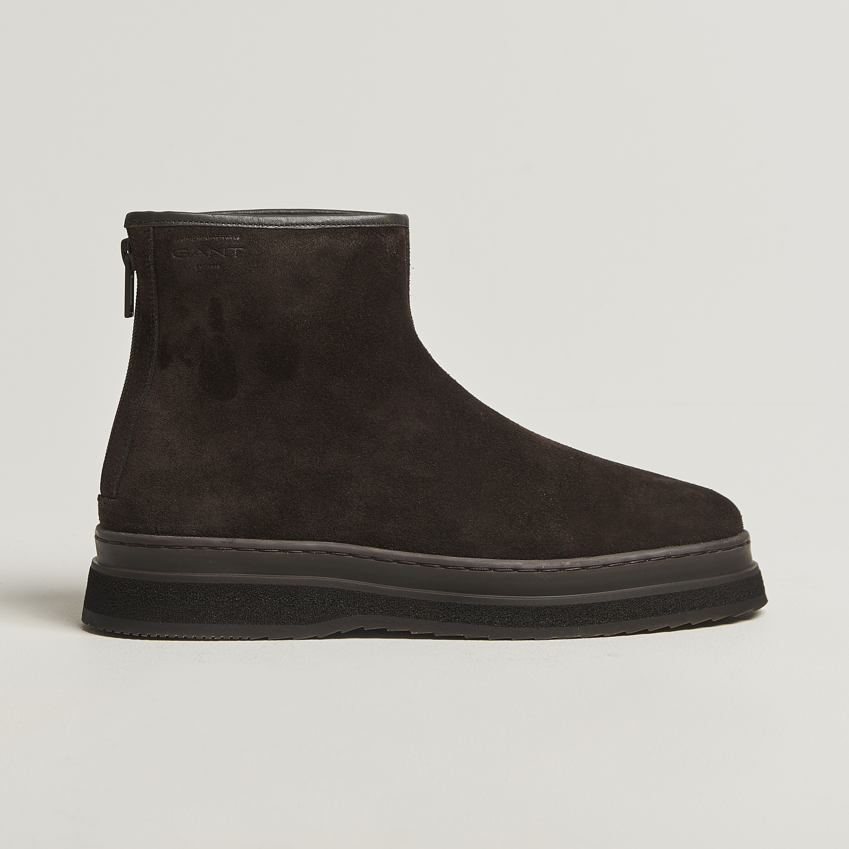 GANT Blistown Shearling Suede Curling Boot Espresso Brown at CareOfCarl.com
