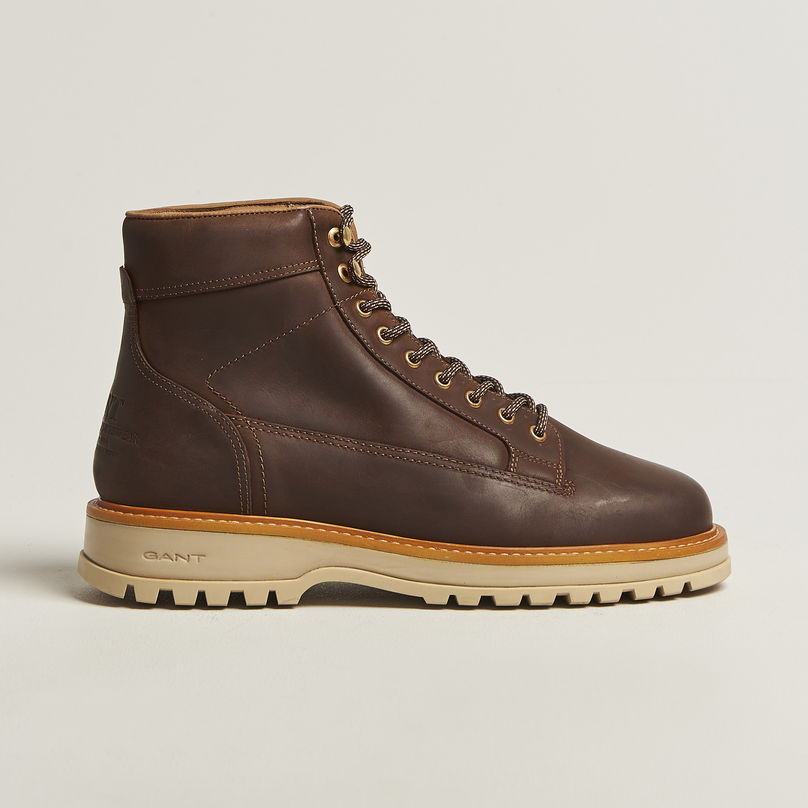 GANT Clafton Felt Lined Rough Leather Boot Tan at CareOfCarl.com
