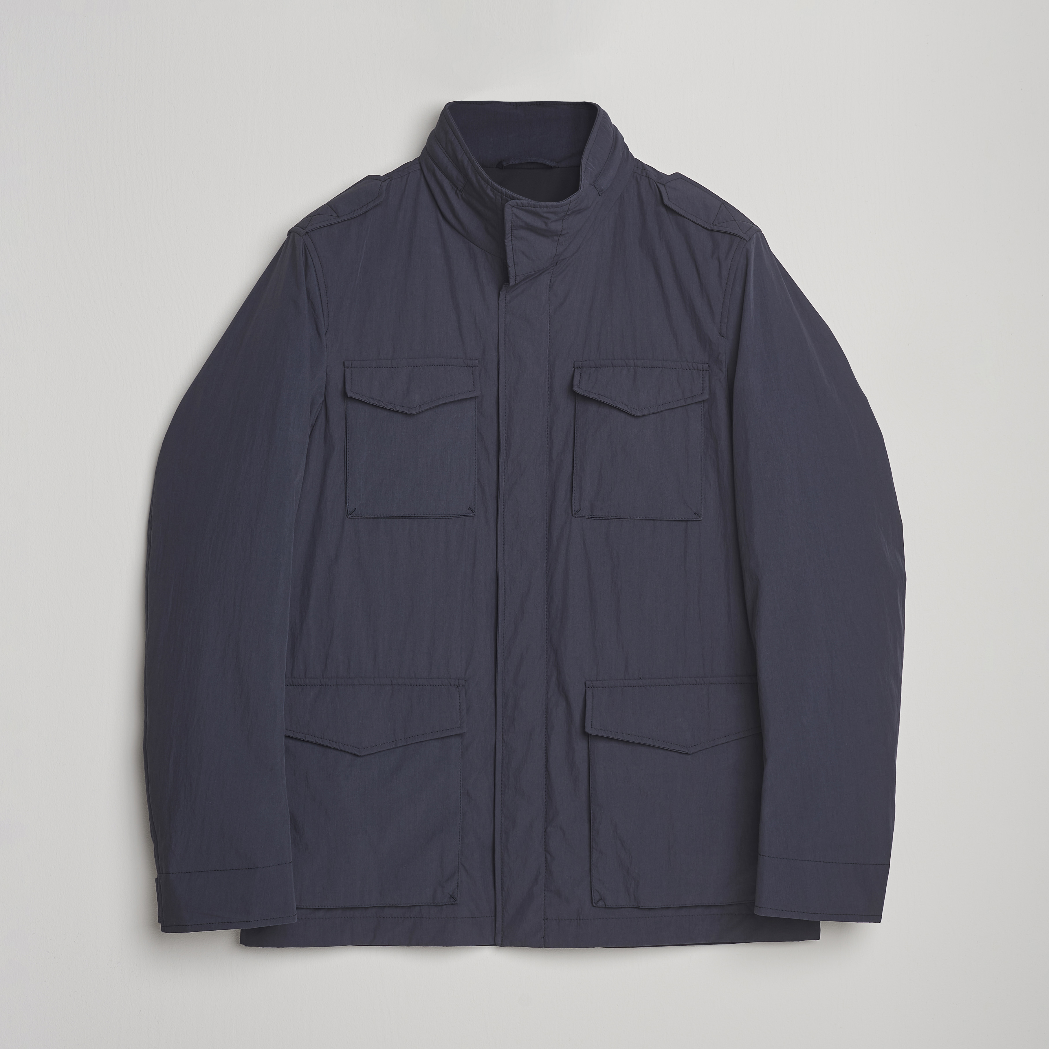 Herno Soft Nylon Field Jacket Navy at CareOfCarl.com