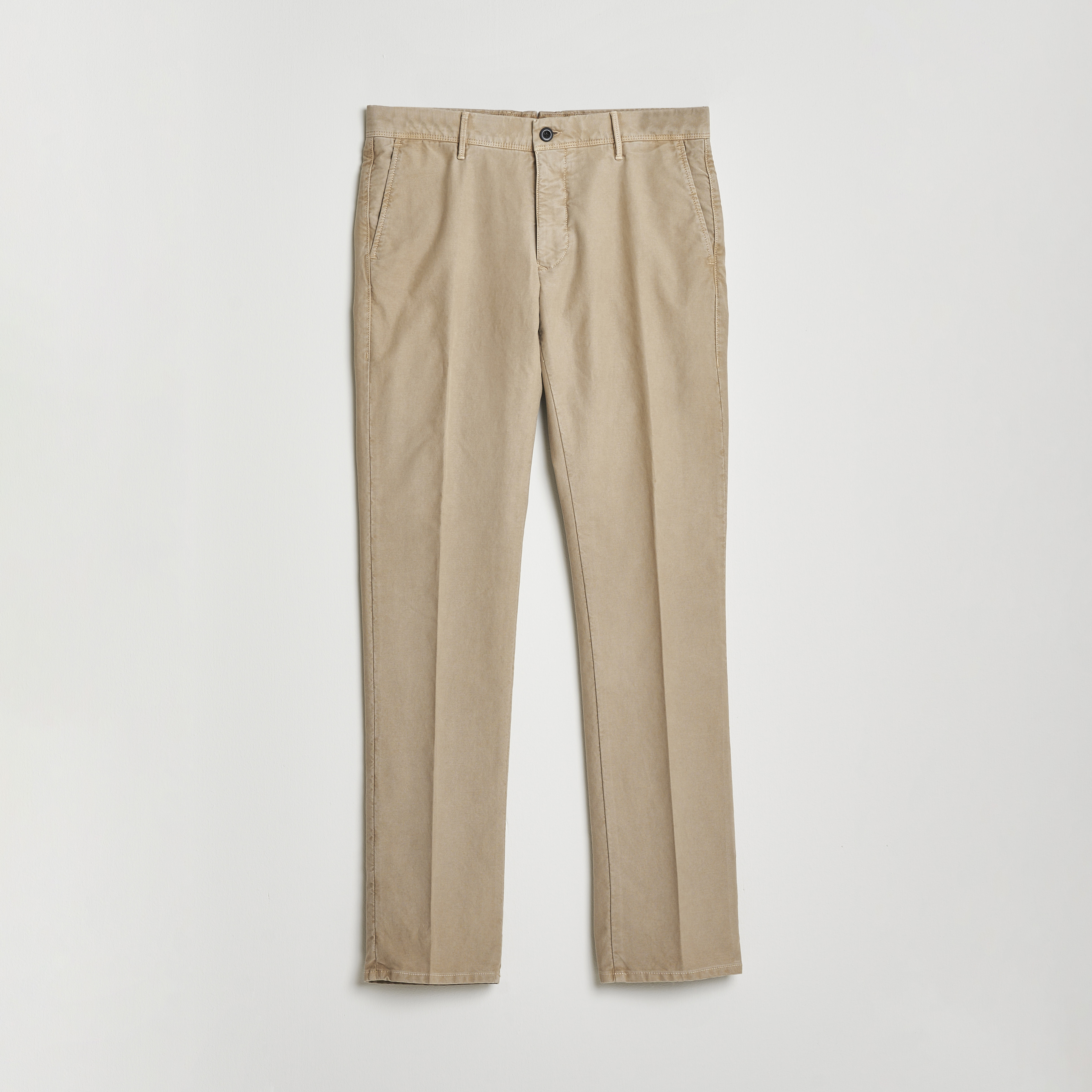 Incotex Slim Fit Garment Dyed Slacks Beige at CareOfCarl.com