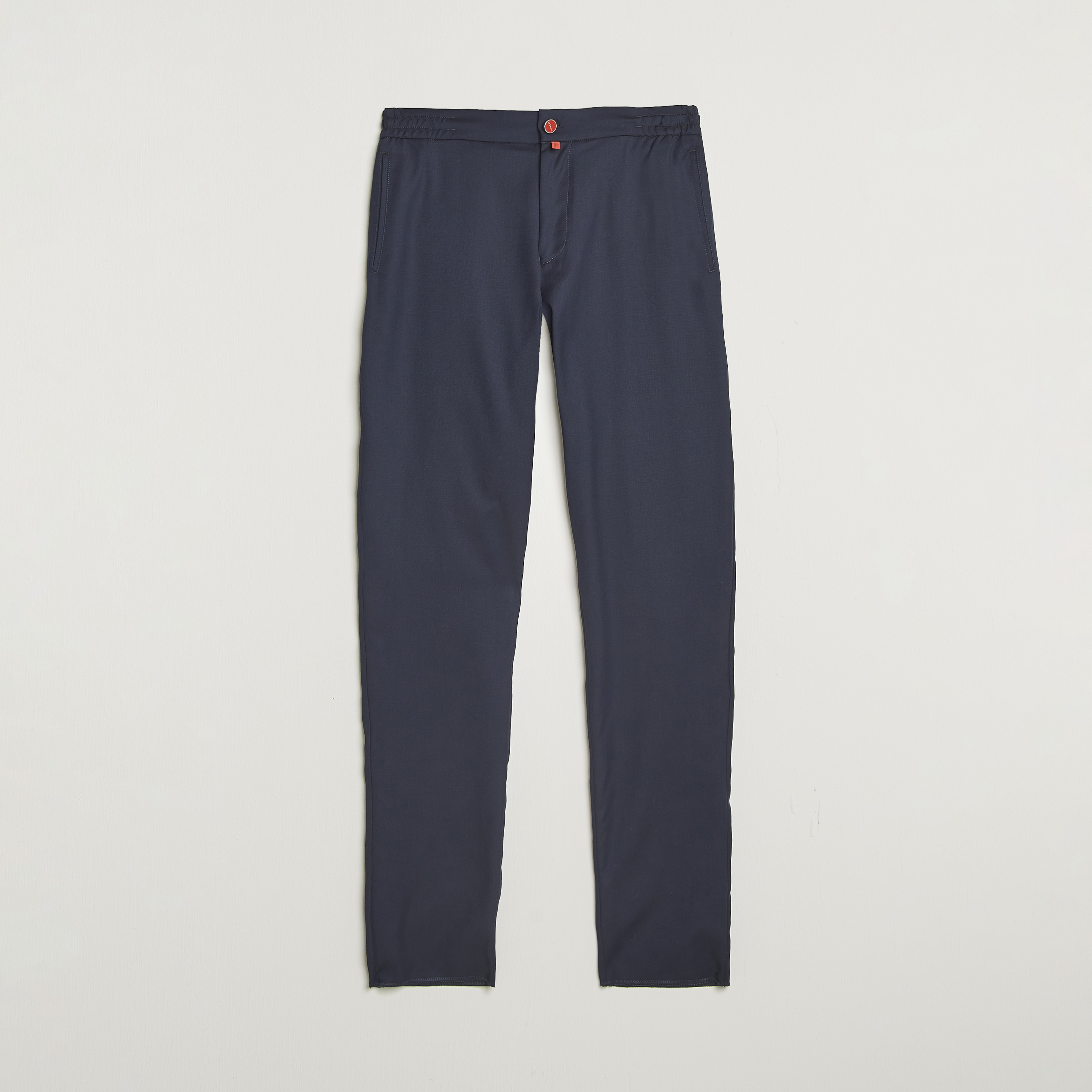 Kiton Wool Stretch Drawstring Pants Navy at CareOfCarl.com
