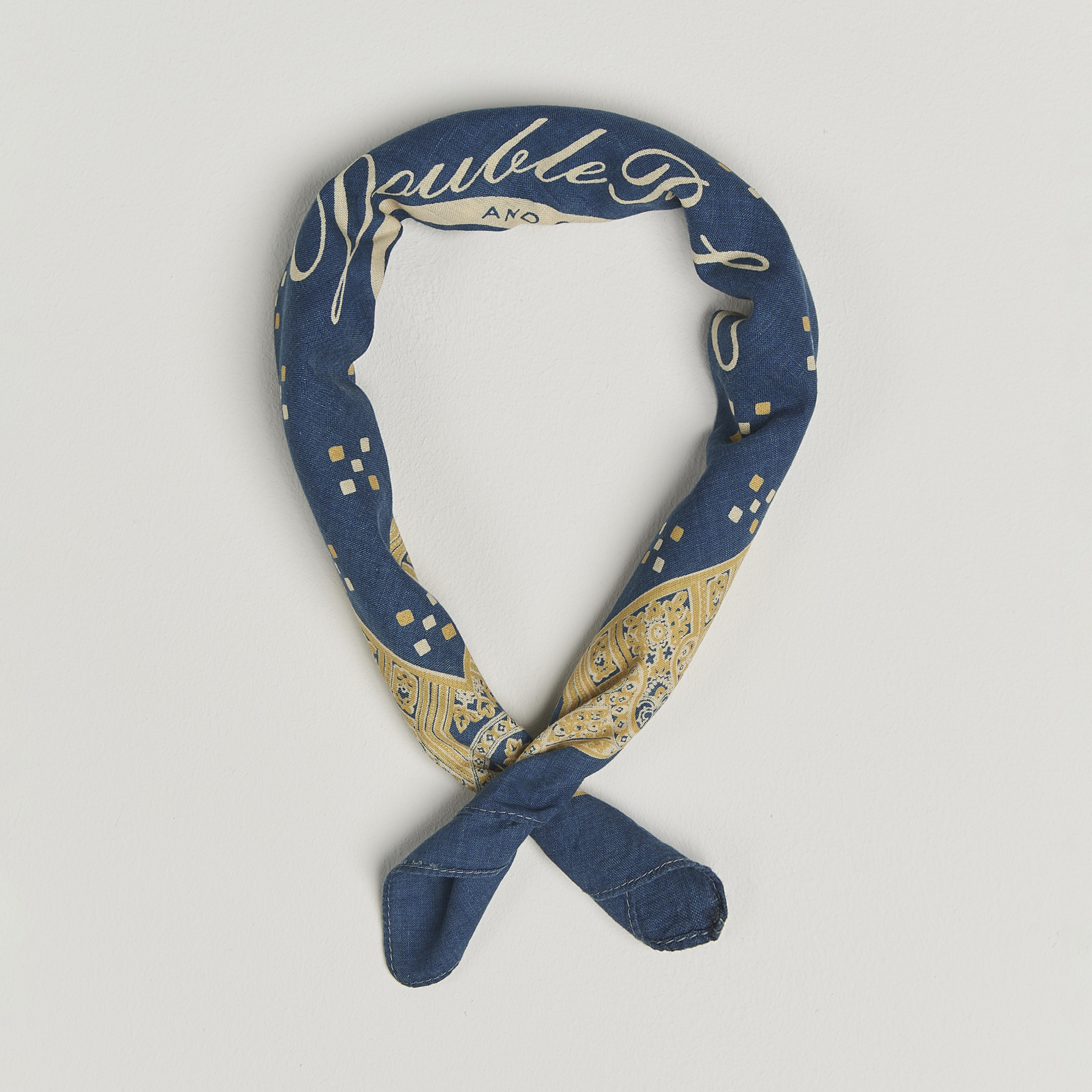 RRL Diamond Bandana Indigo/Cream at CareOfCarl.com