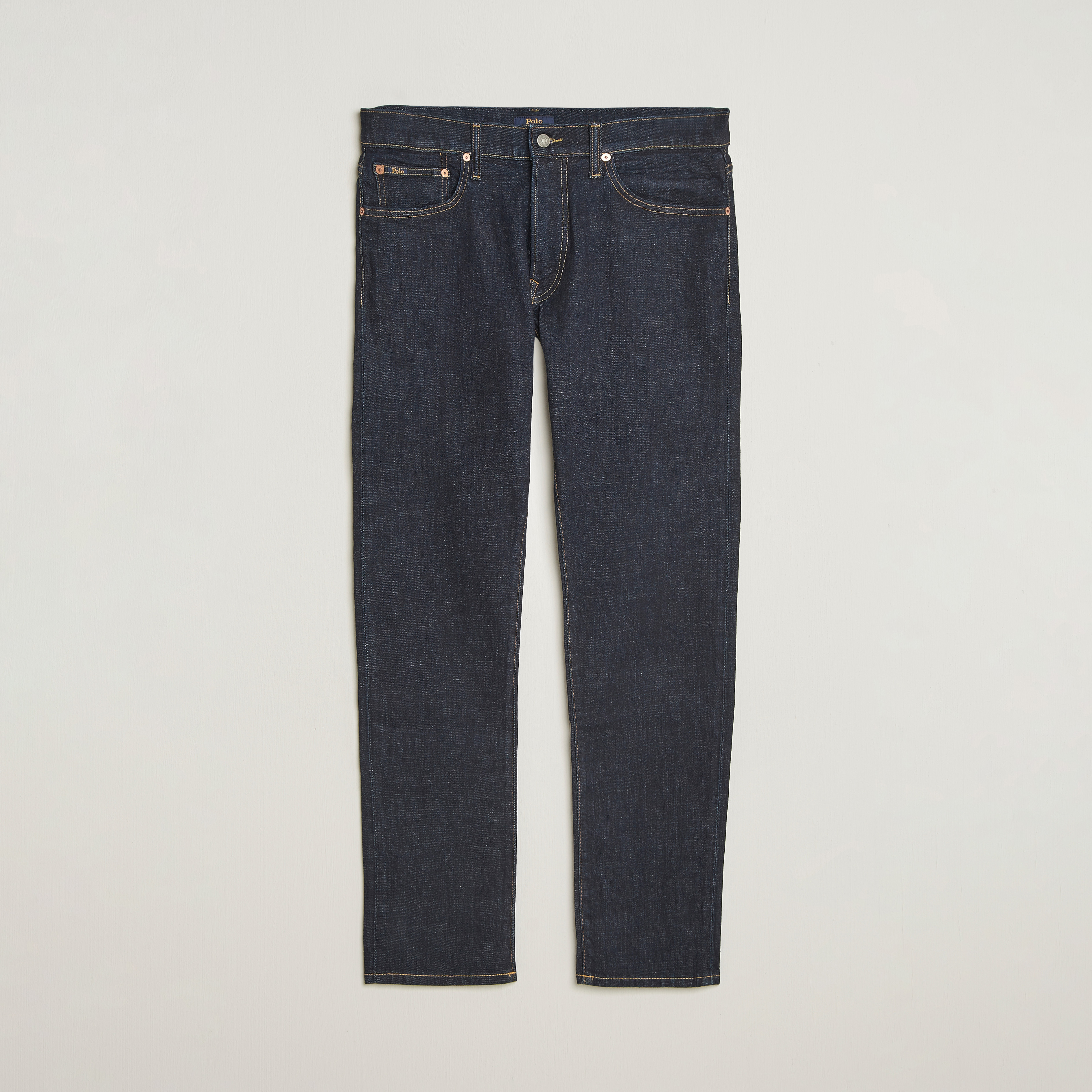 Polo Ralph Lauren Parkside Rinse Stretch Straight Jeans Dark Blue at CareOf