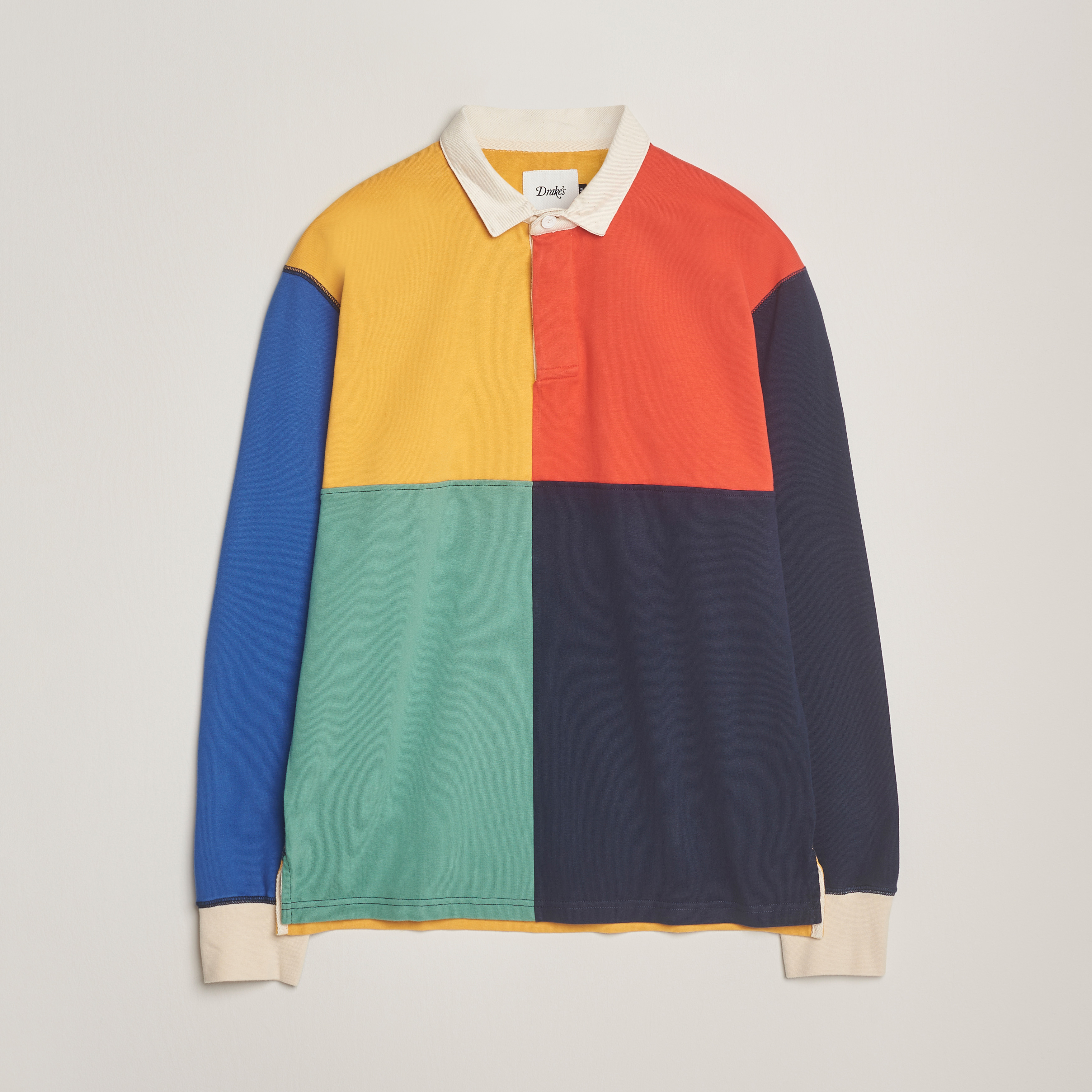 Drake's Paneled Rugby Shirt Multi at CareOfCarl.com
