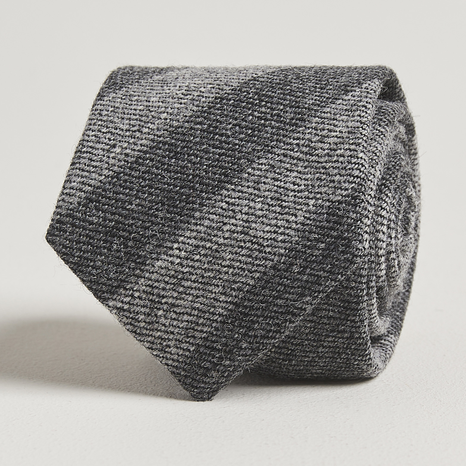 Drake's Dual Stripe Wool Tie Grey at CareOfCarl.com