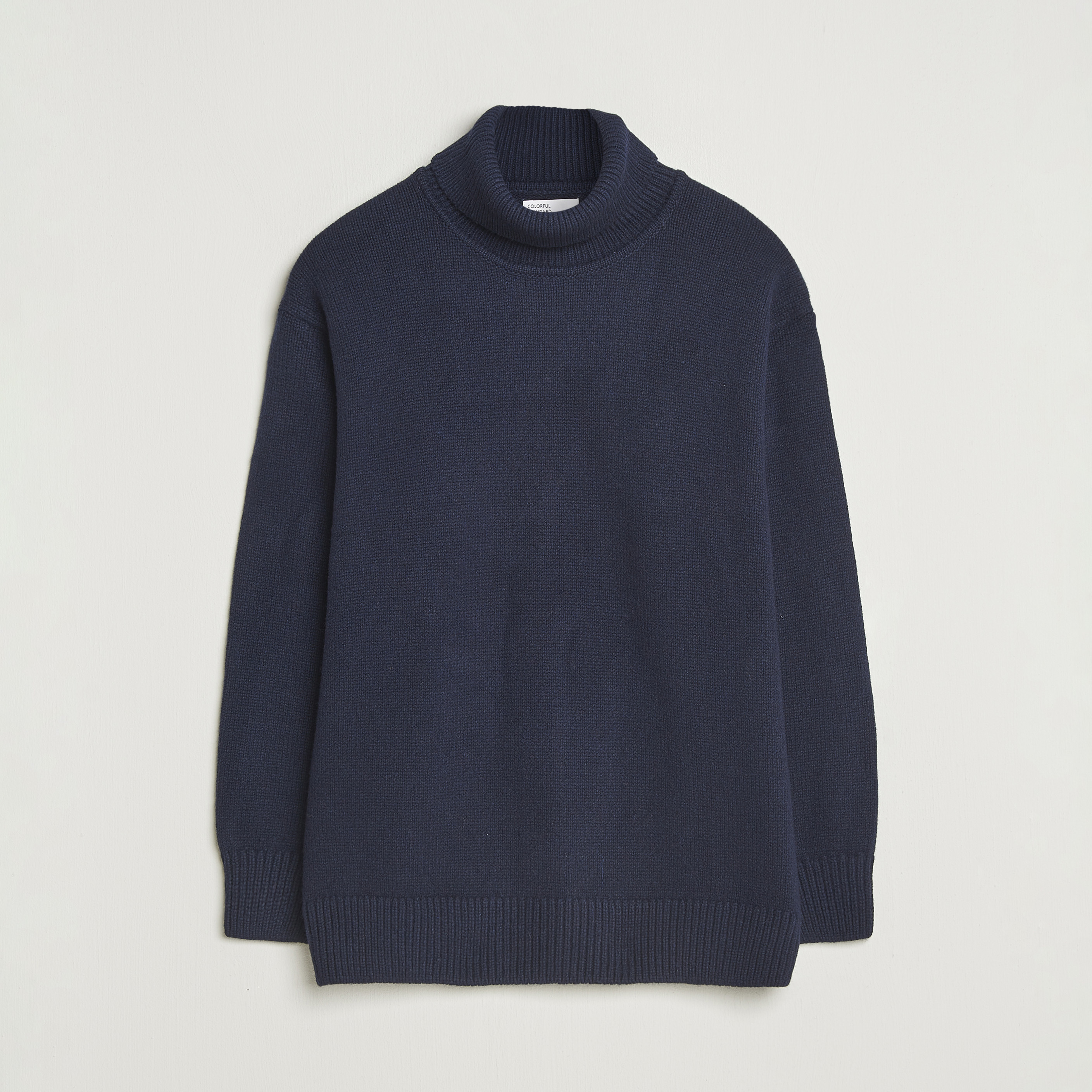 Colorful Standard Merino Wool Turtleneck Navy Blue at CareOfCarl.com