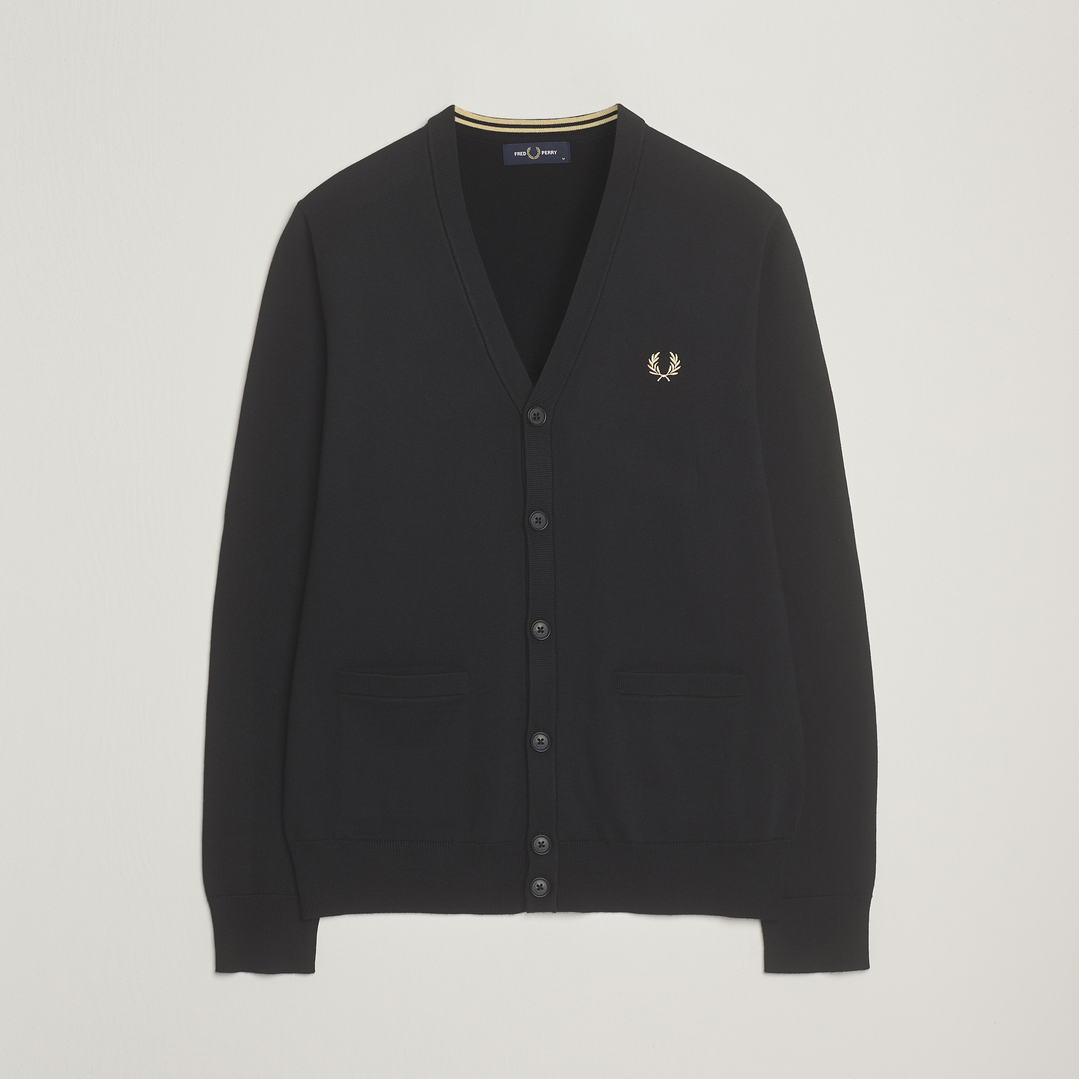 Fred Perry Classic Cardigan Black at CareOfCarl.com