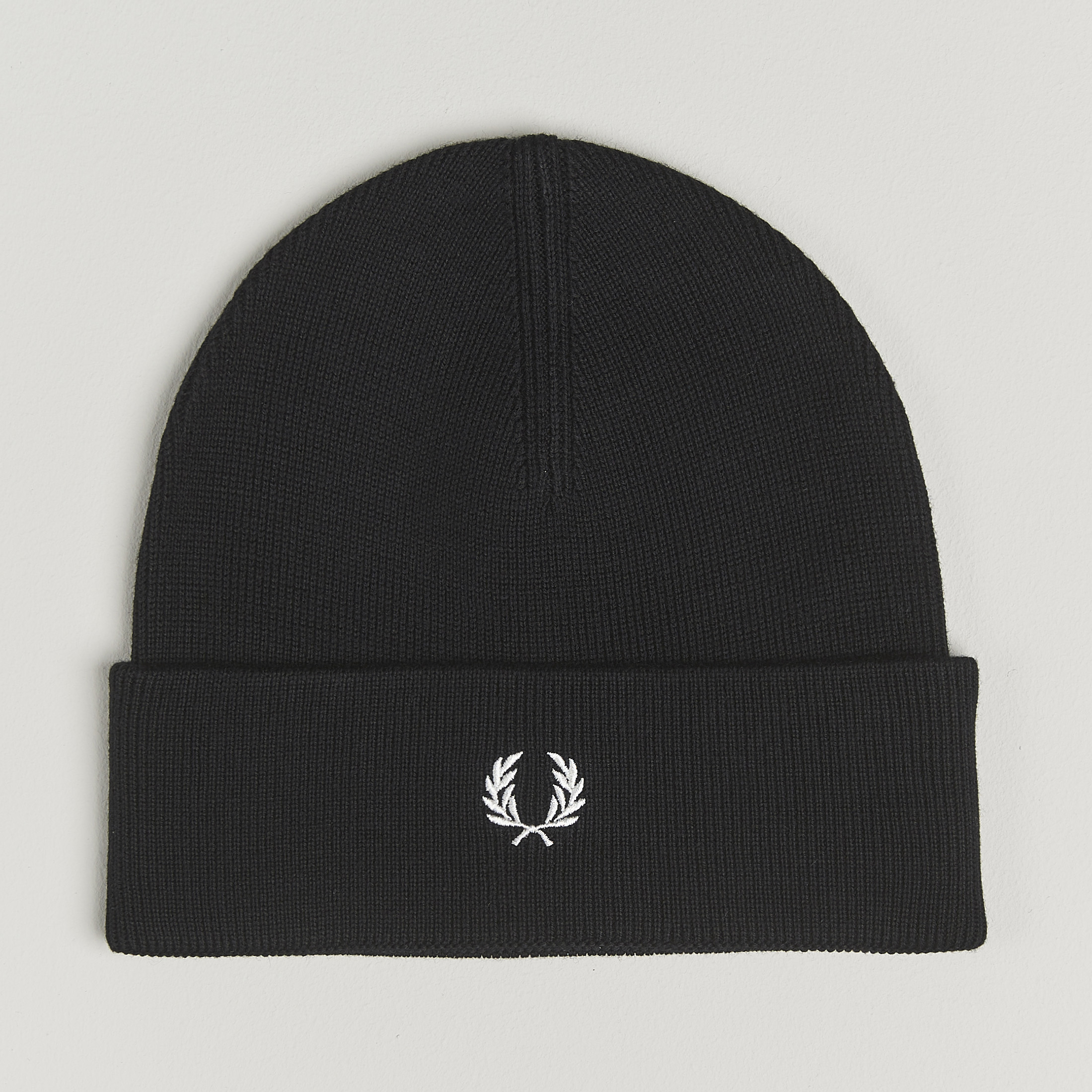 Fred Perry Merino Wool Beanie Black at CareOfCarl.com