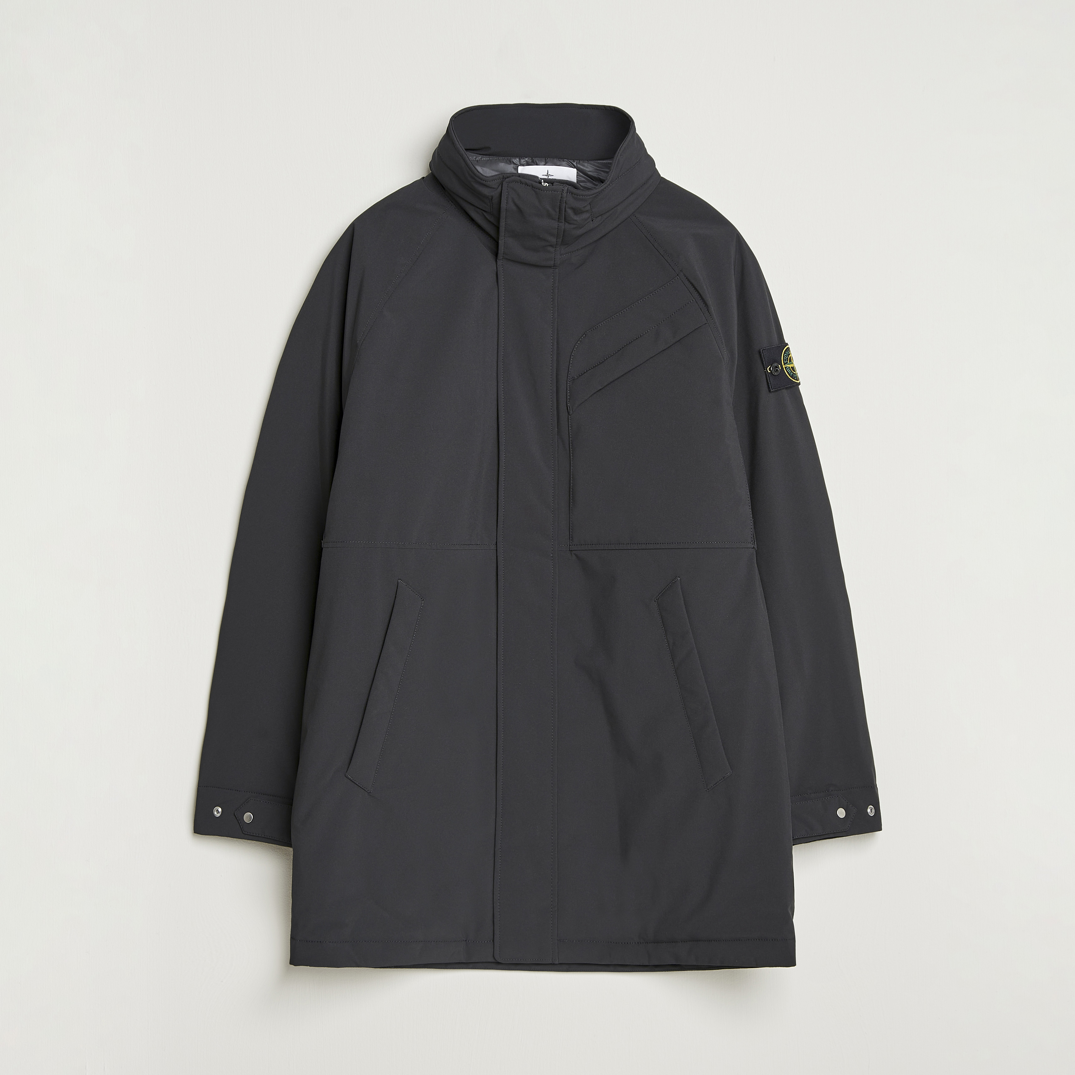 Stone Island Soft Shell Waterproof Coat Black at CareOfCarl.com
