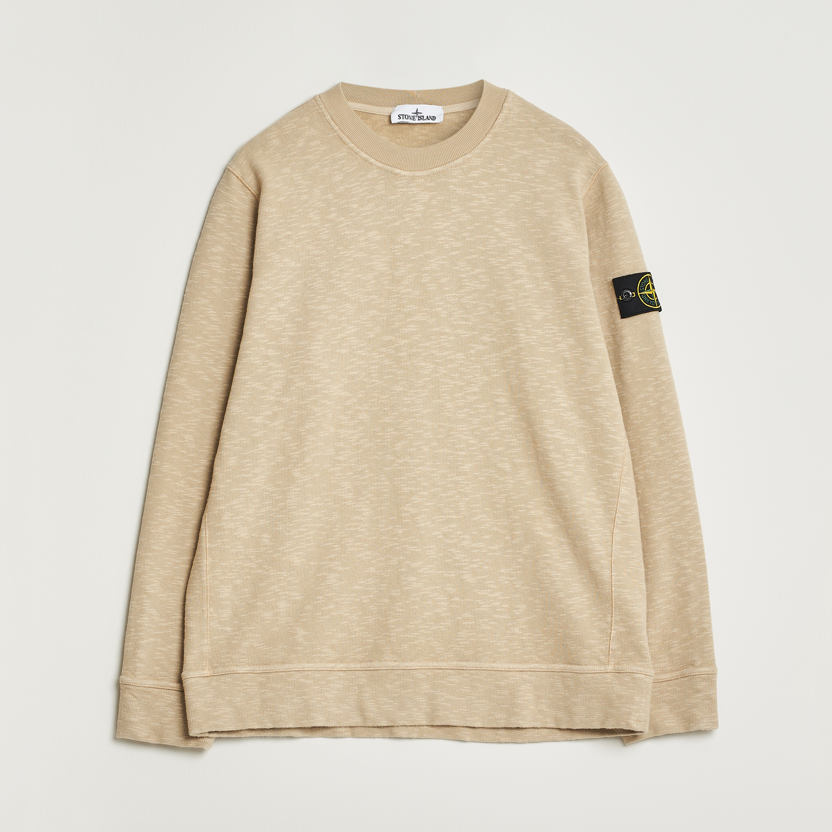 Stone Island Vanisé Brushed Heavy Cotton Sweatshirt Desert at CareOfCarl.co