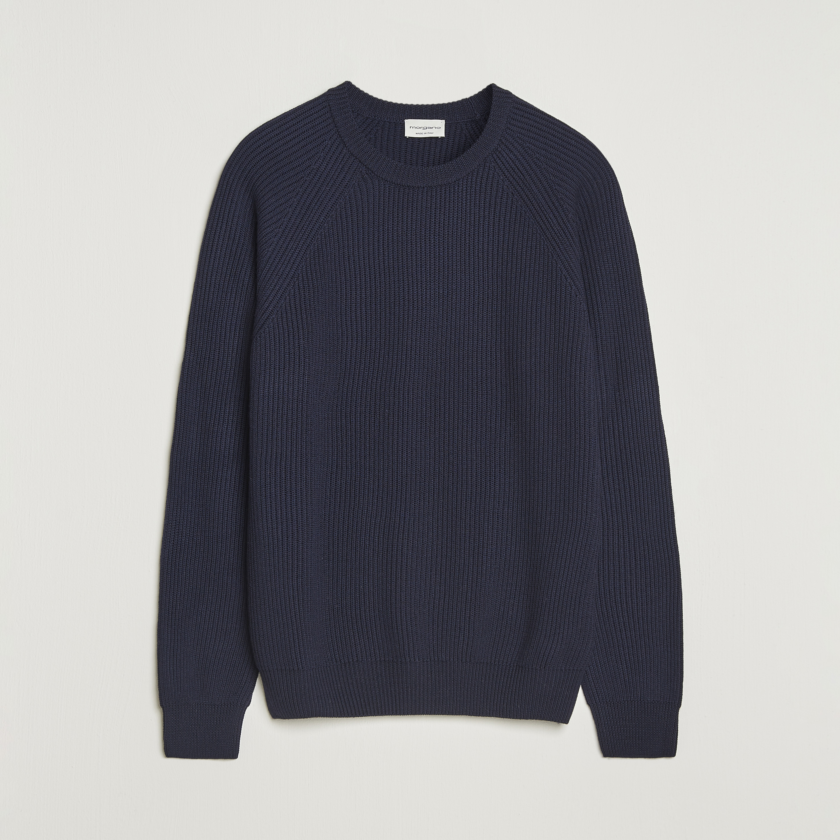 Morgano Merino Knitted Fisherman Ribb Navy at CareOfCarl.com