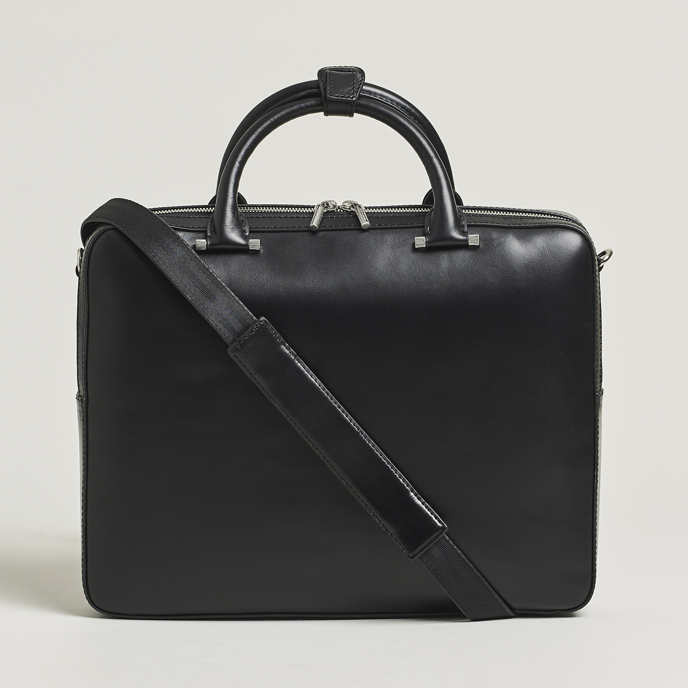 Tiger of Sweden Valise Smooth Leather Briefcase Black at CareOfCarl.com