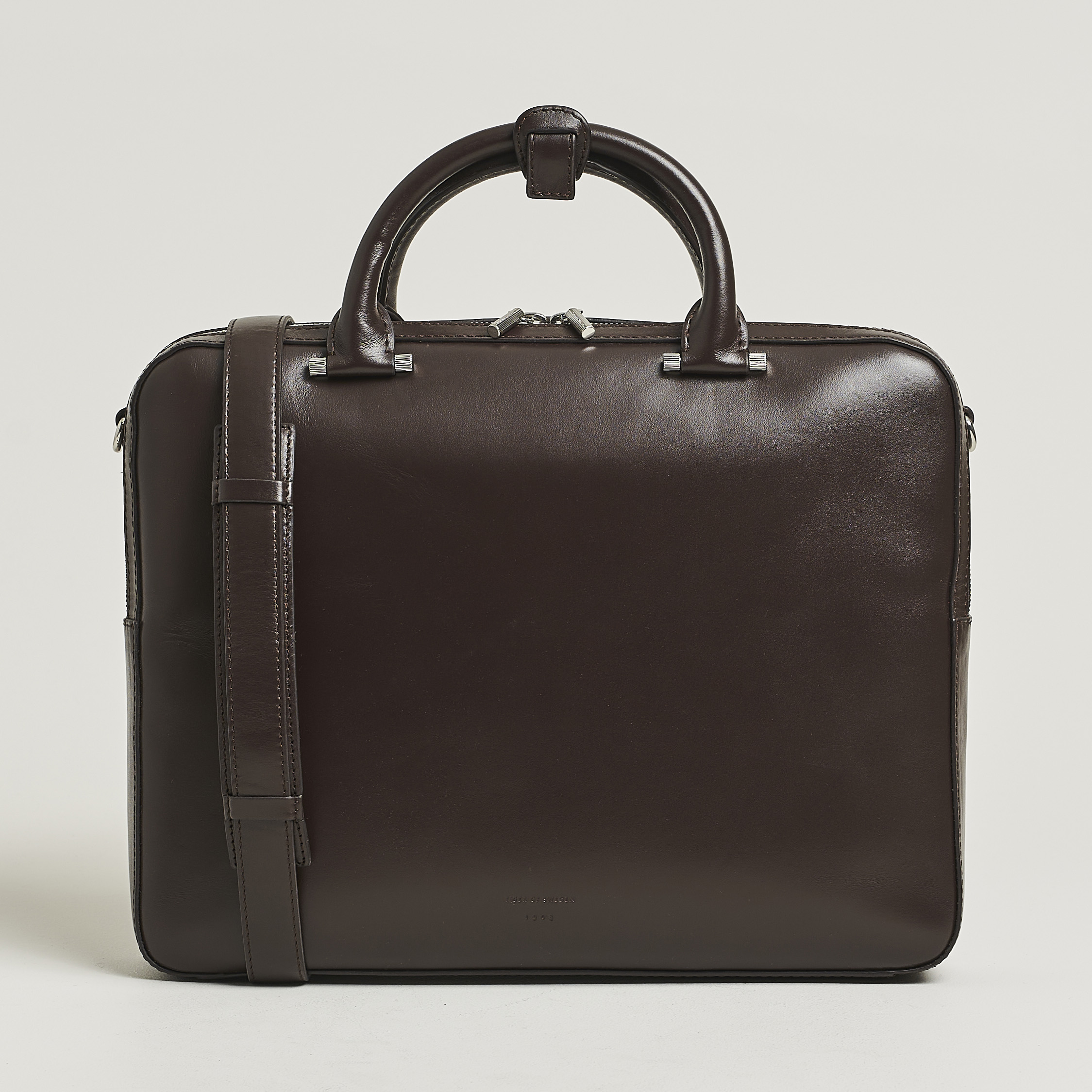 Tiger of Sweden Valise Smooth Leather Briefcase Dark Brown at CareOfCarl.co