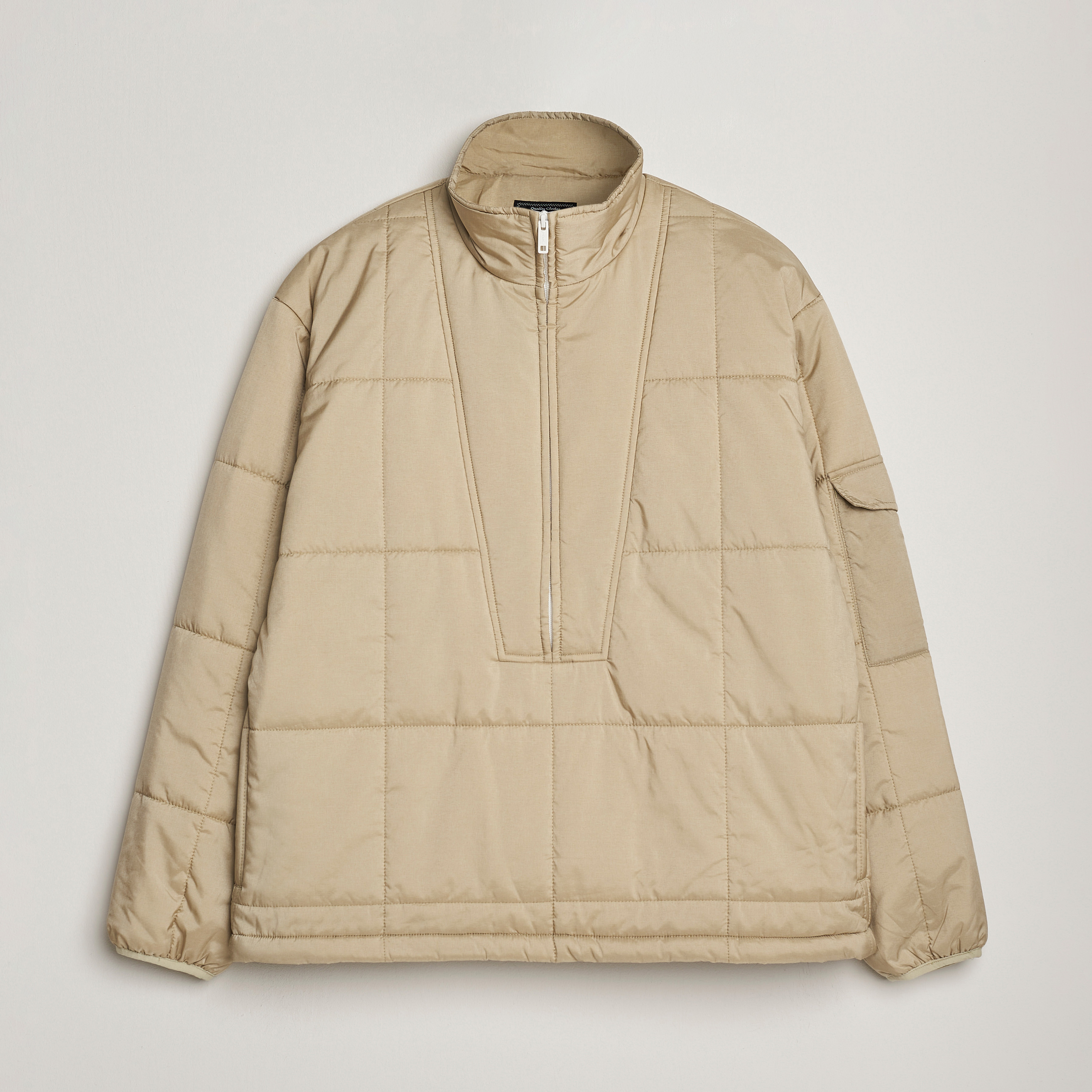 BEAMS PLUS Puffer Padded Jacket Beige at CareOfCarl.com