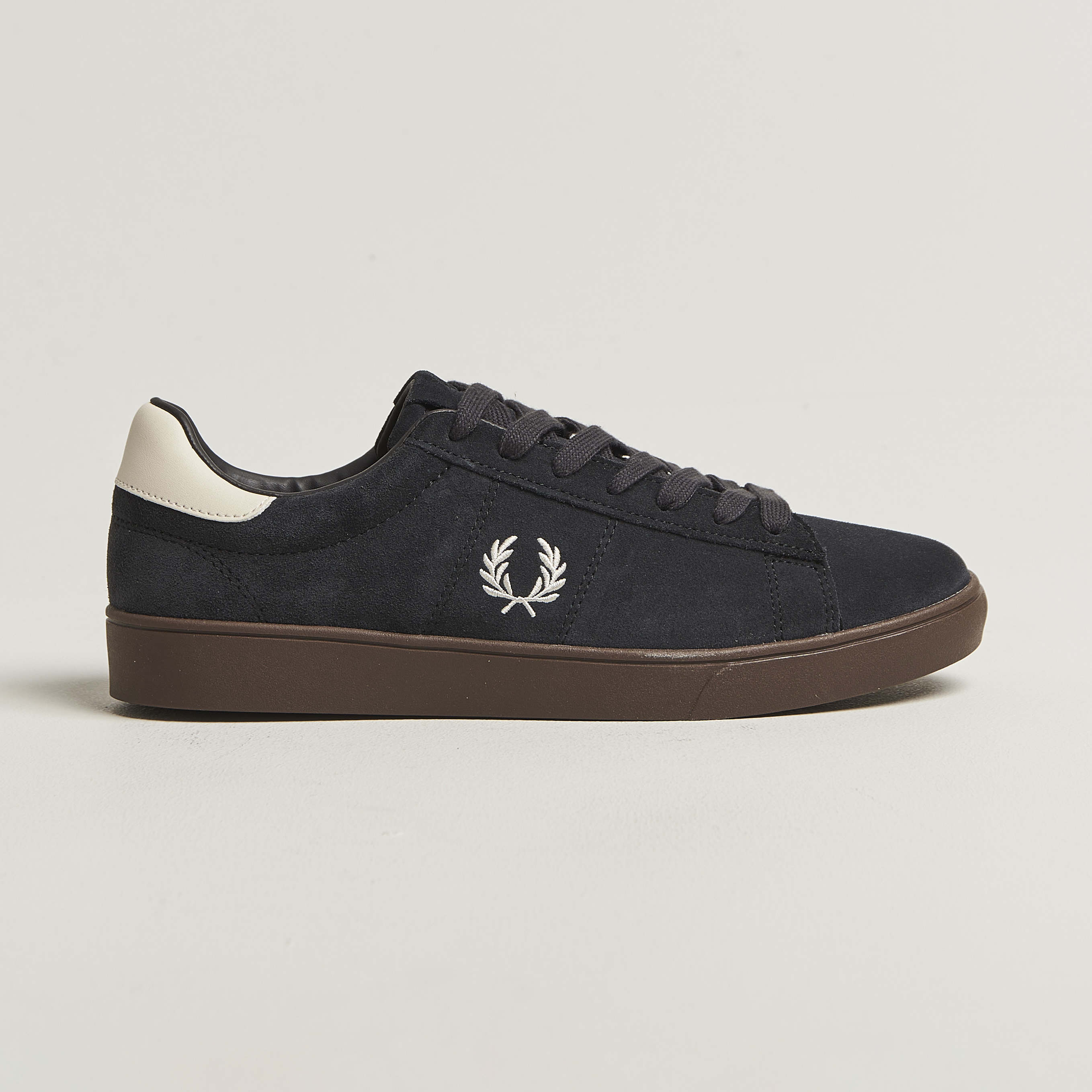 Fred Perry Spencer Suede Sneaker Anchor Grey at CareOfCarl.com