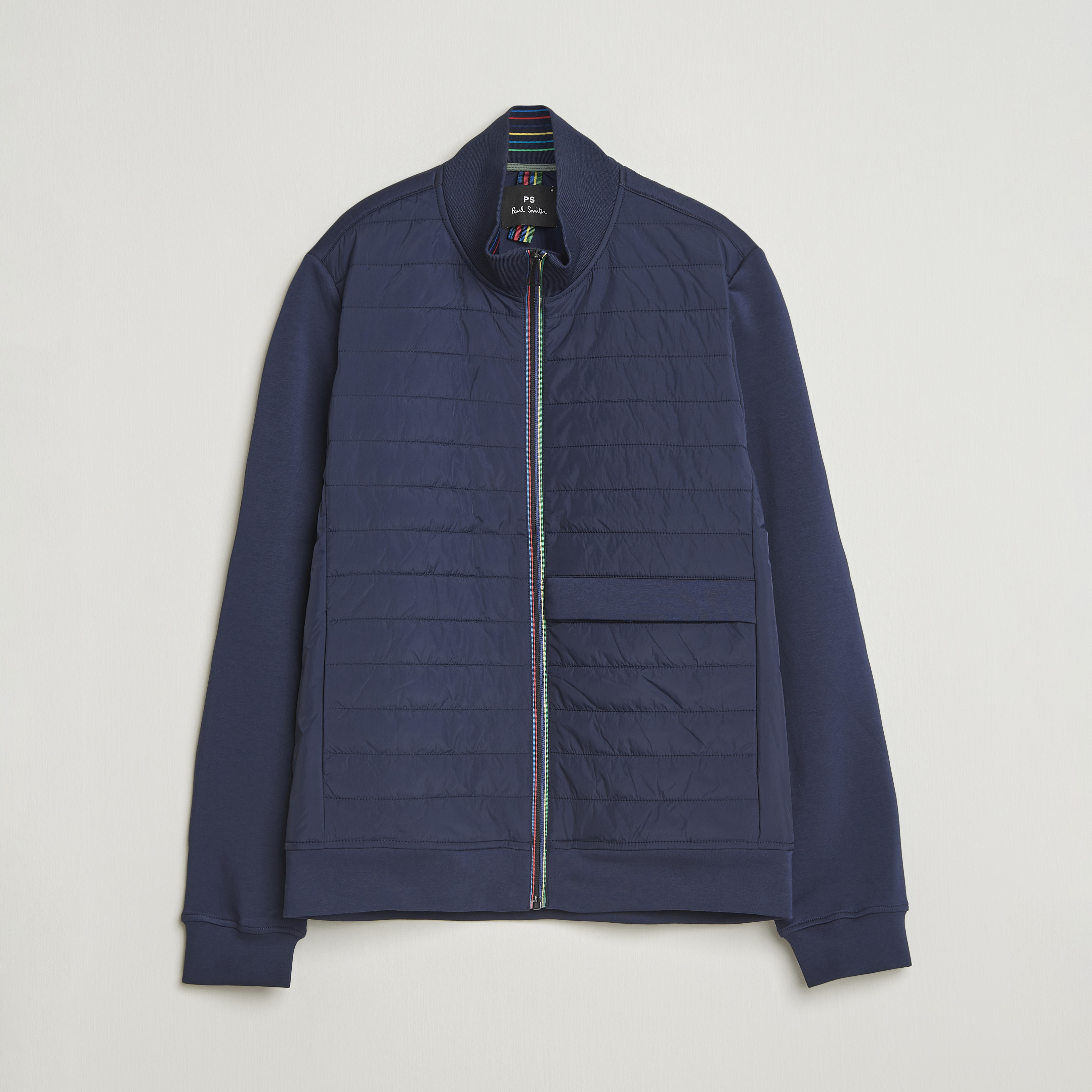 PS Paul Smith Mixed Media Jacket Navy at CareOfCarl.com