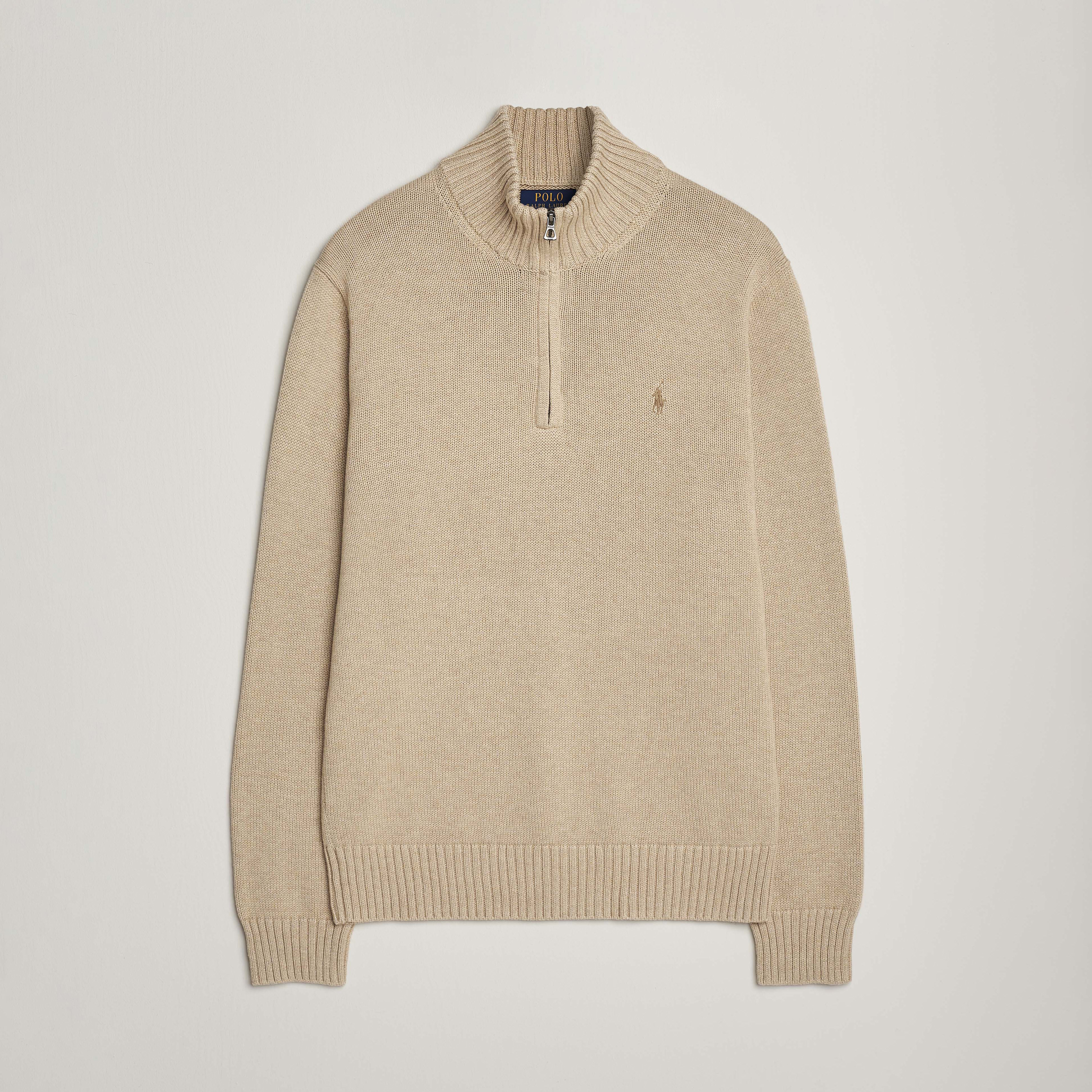 Polo Ralph Lauren Polo Ralph Lauren Cotton Pullover Half Zip Dune Melange a