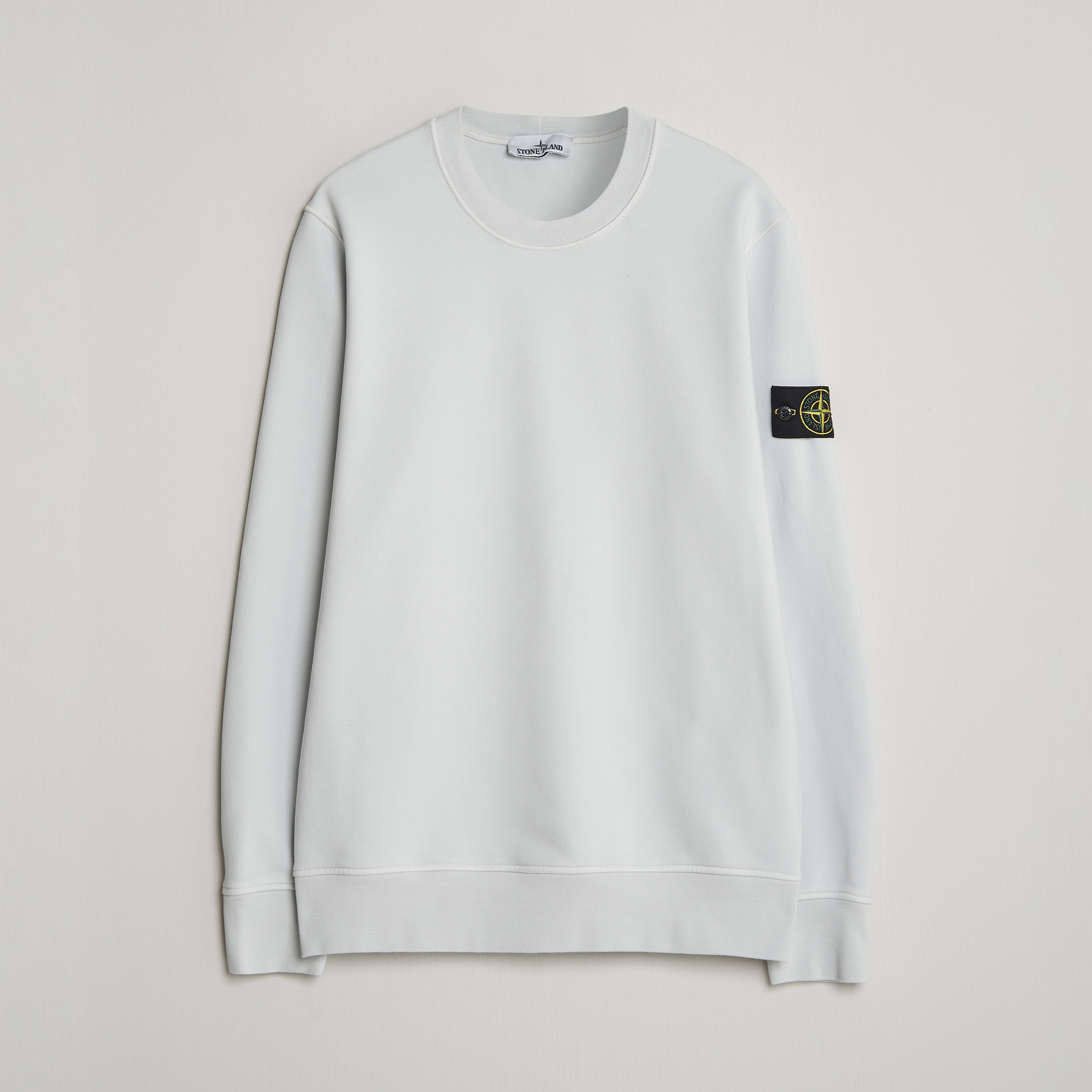 Stone Island Garment Dyed Fleece Sweatshirt Sky Blue at CareOfCarl.com