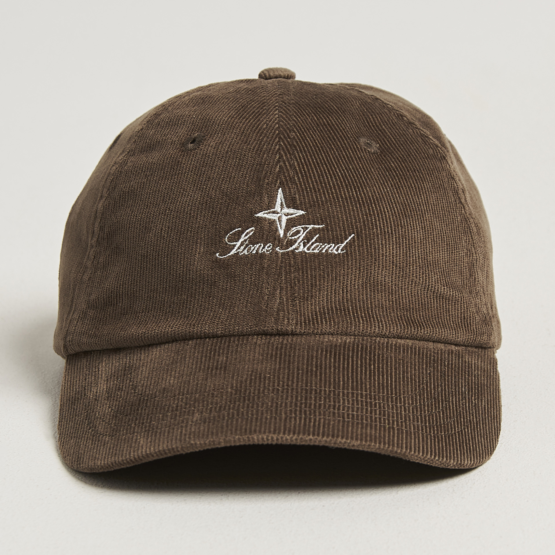 Stone Island Micro Cord Cotton Cap Umber at CareOfCarl.com