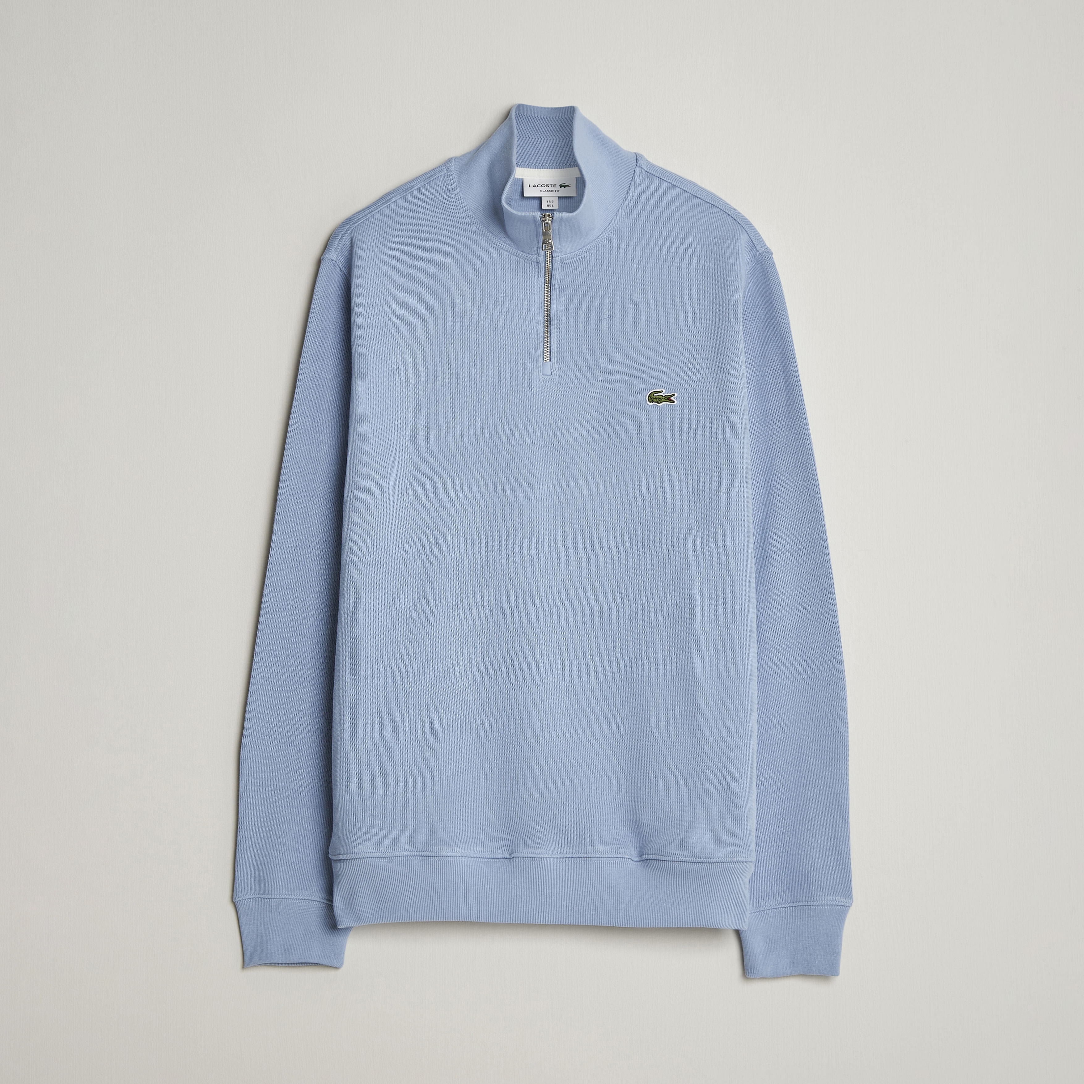 Lacoste Rib Interlock Half Zip Aphylla Blue at CareOfCarl.com