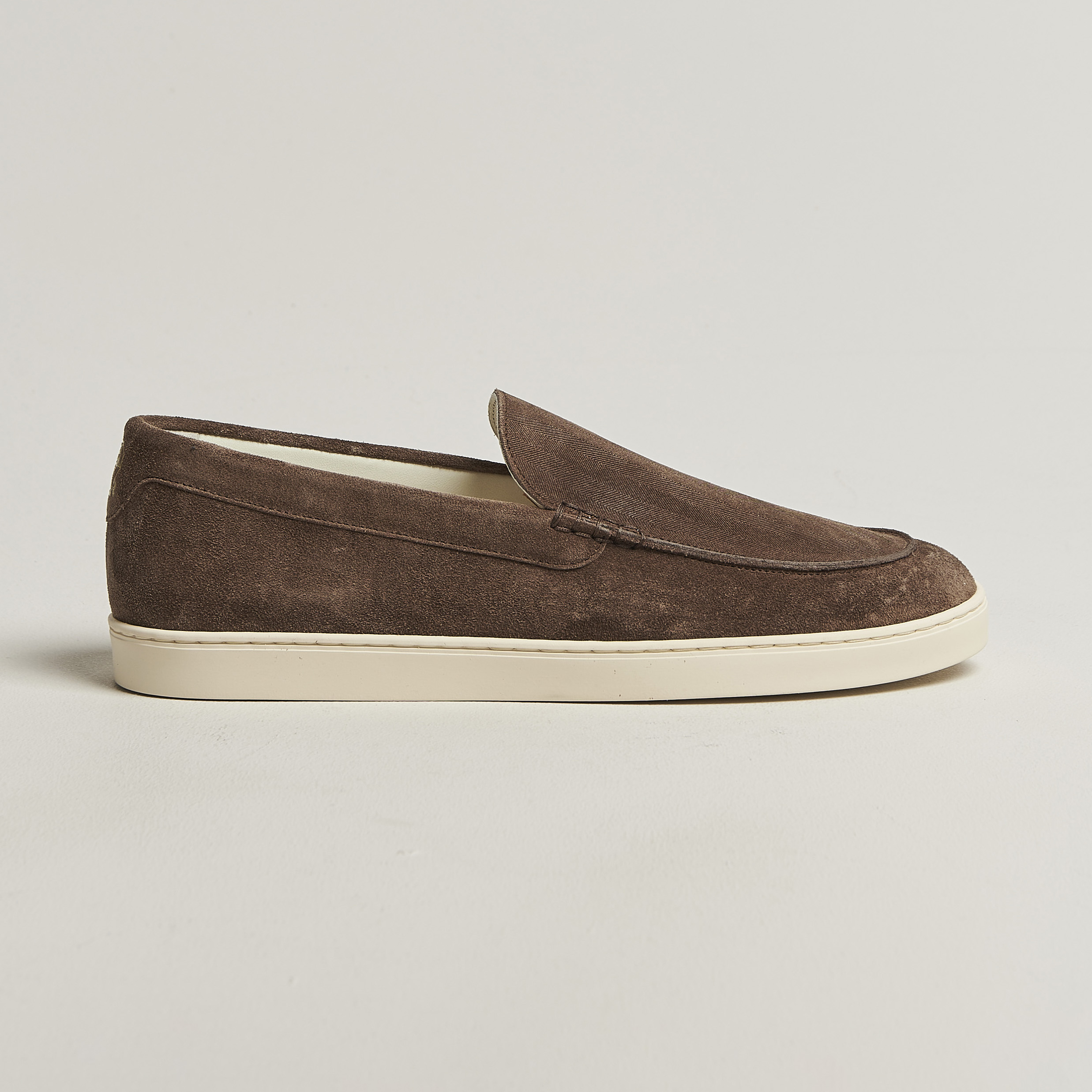 Brunello Cucinelli Moccasin Shoes Dark Brown Suede at CareOfCarl.com