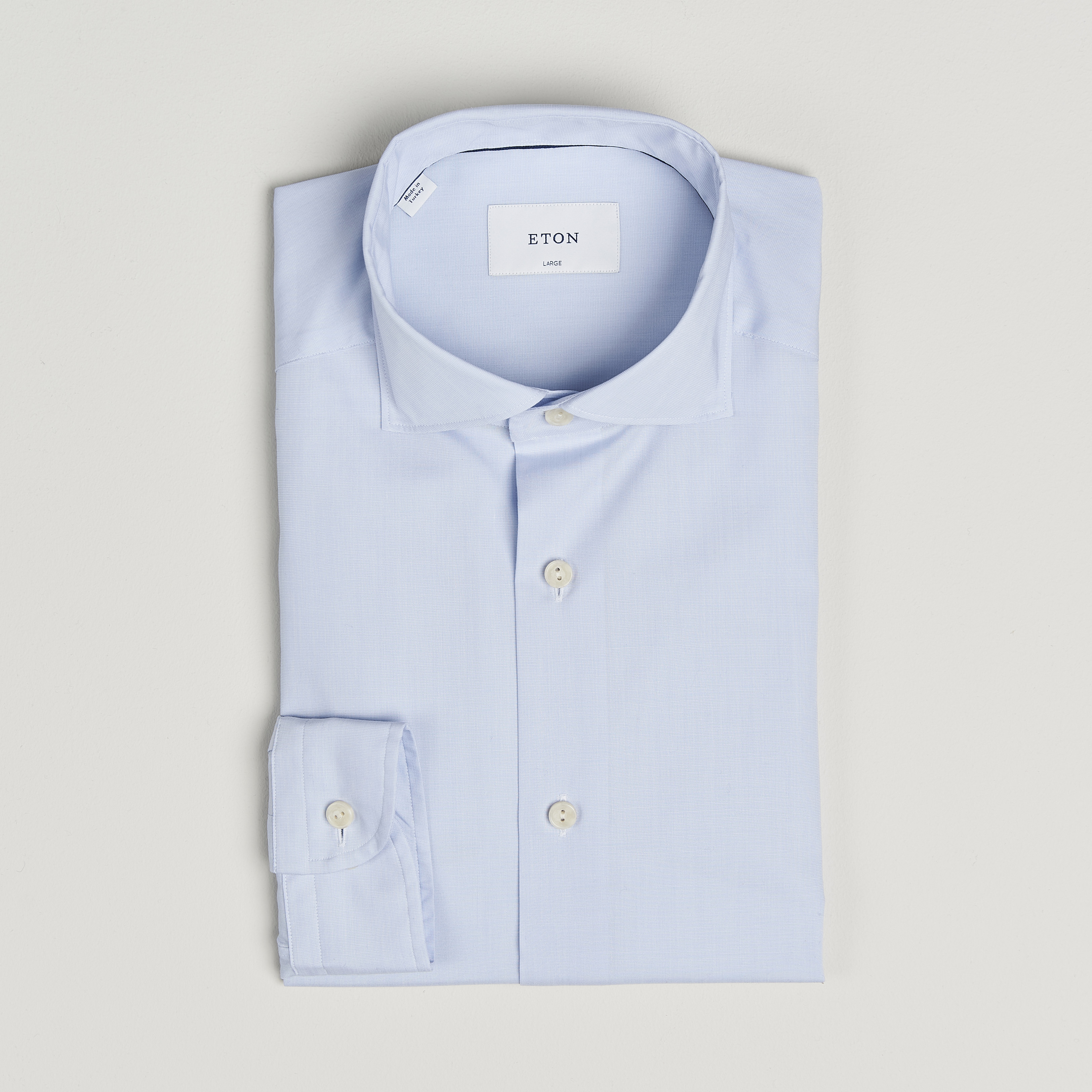 Eton Casual Fit Breeze Poplin Shirt Light Blue at CareOfCarl.com