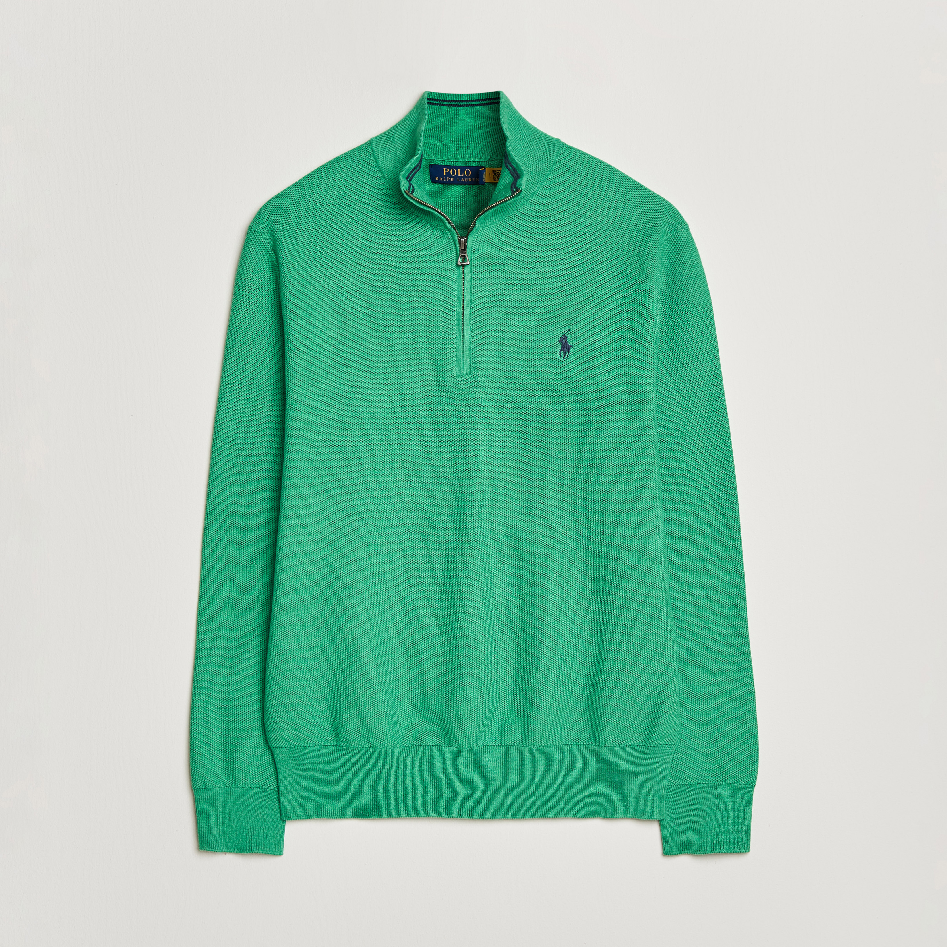 Polo Ralph Lauren Textured Half Zip Palm Green Heather at CareOfCarl.com
