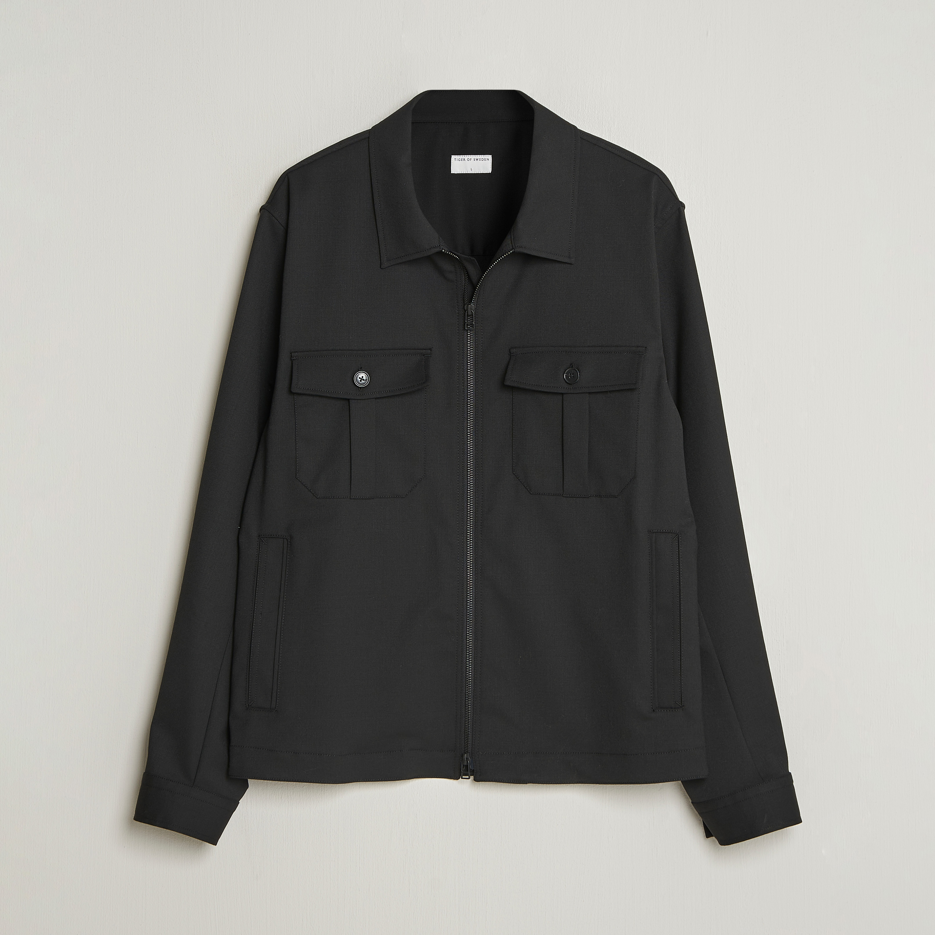 Tiger of Sweden Barnaby Technical Overshirt Black at CareOfCarl.com
