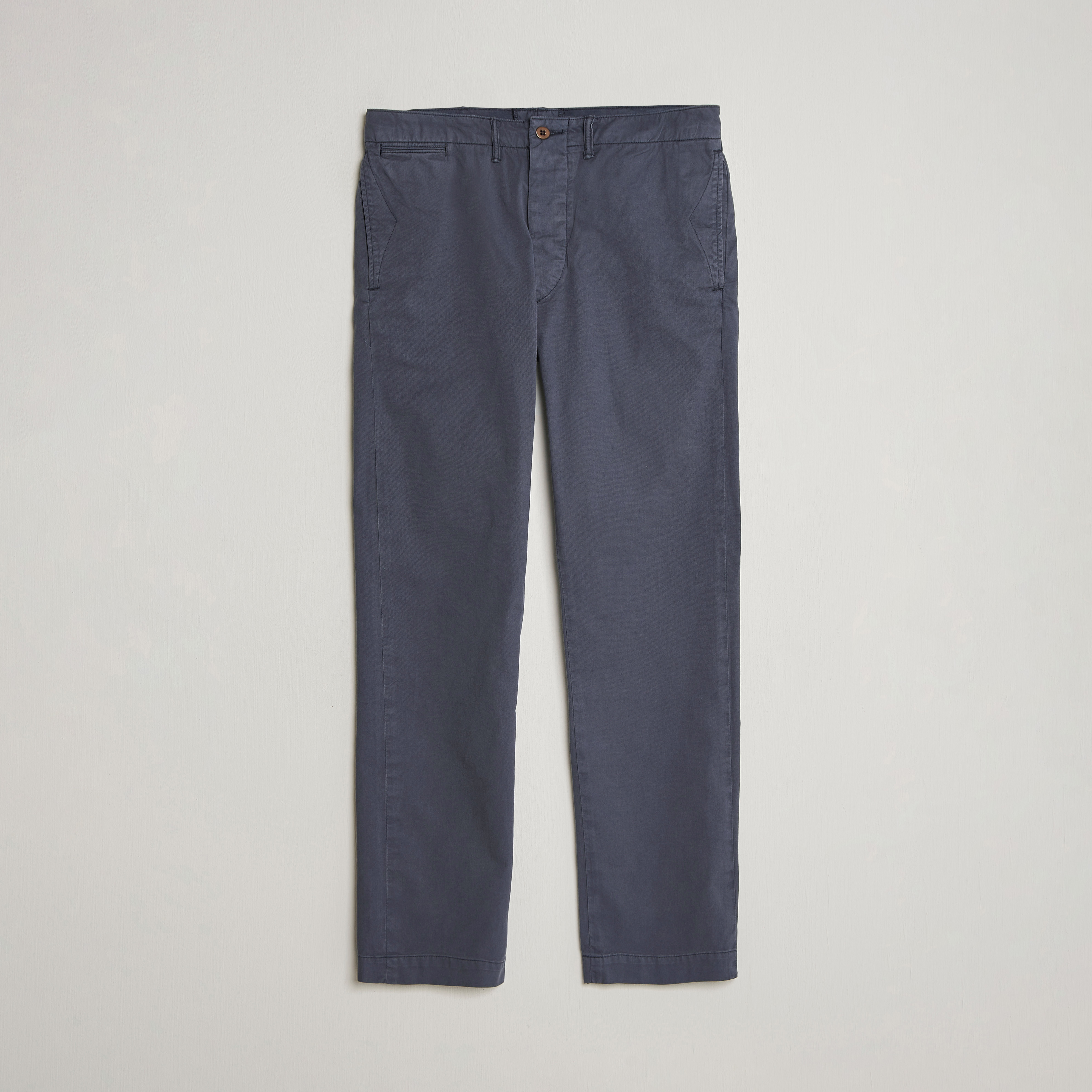RRL Officers Flat Pants Navy at CareOfCarl.com