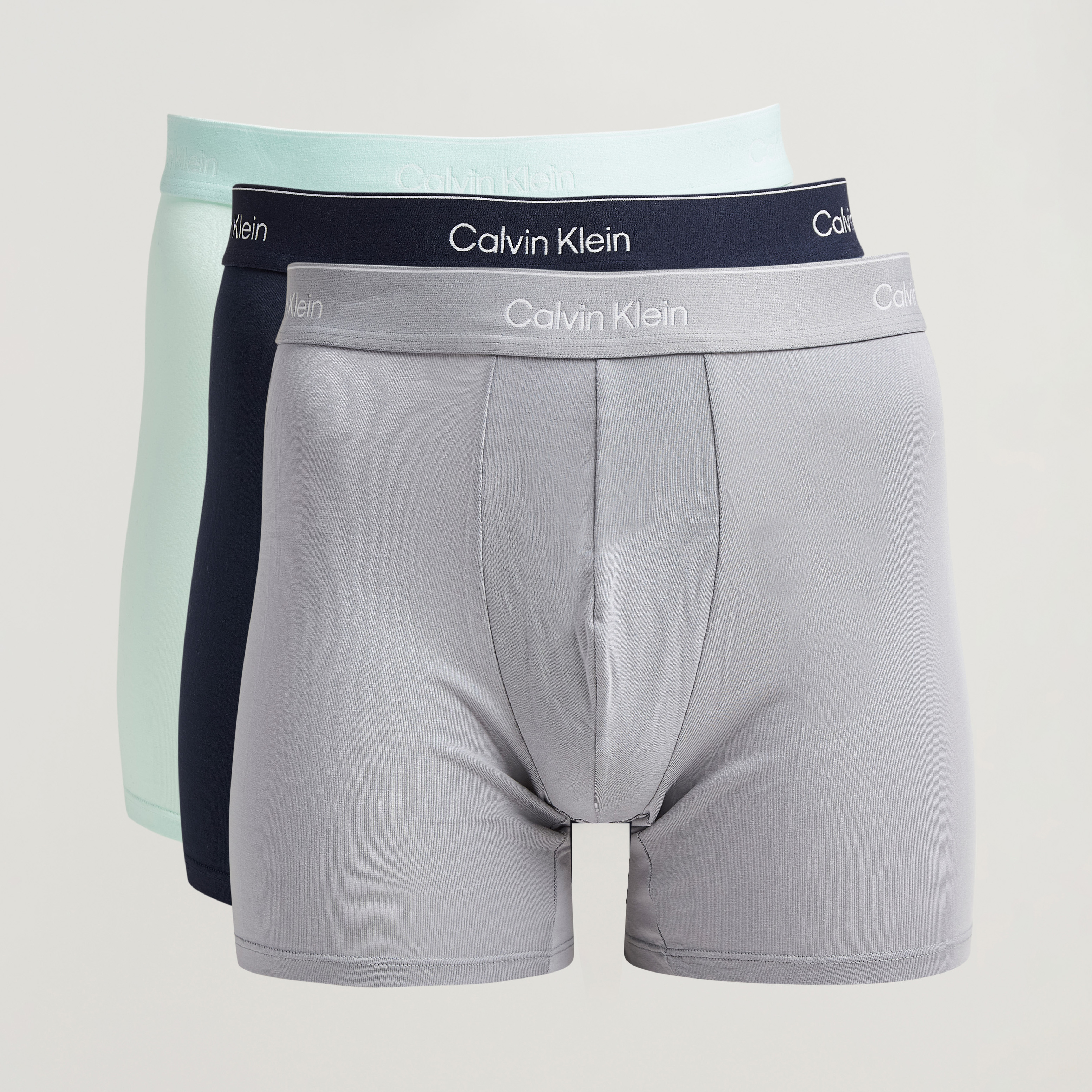 Calvin Klein 3-Pack Icon Cotton Stretch Boxer Brief Black/Grey/Green at Car