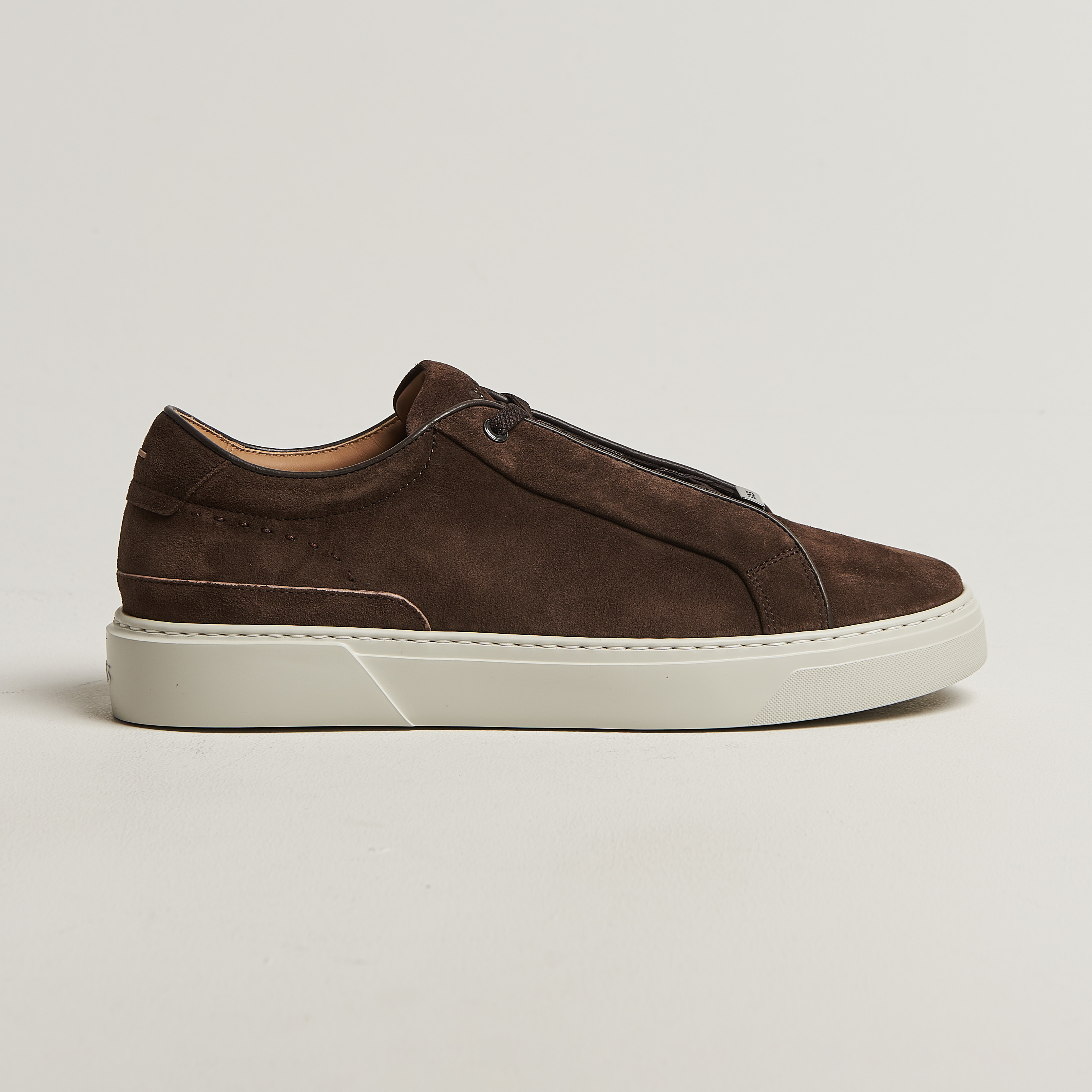 BOSS CAMEL Gary Suede Sneaker Dark Brown at CareOfCarl.com