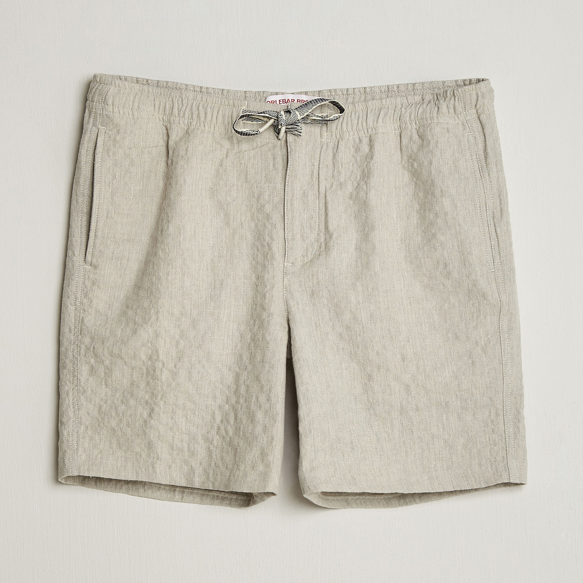 Orlebar Brown Alex Sereno Herringbone Shorts Light Dijon at CareOfCarl.com