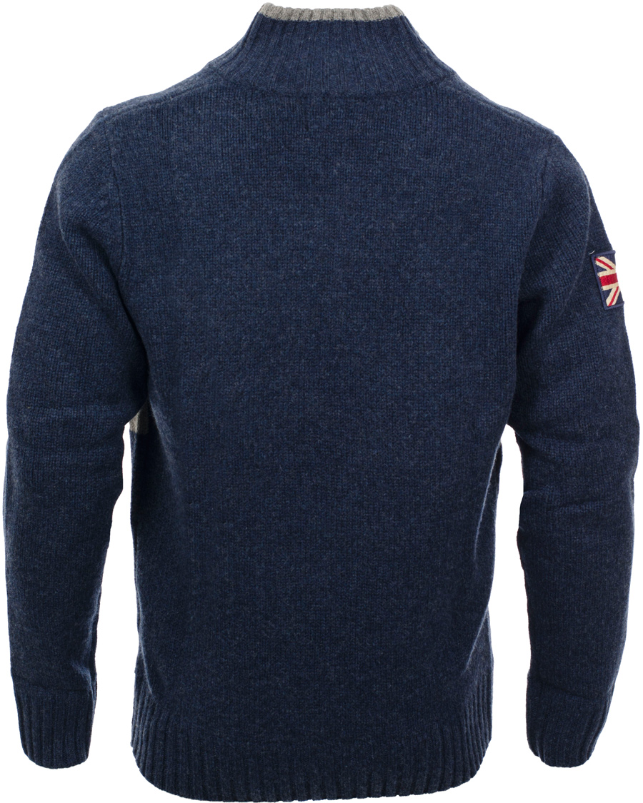 Hackett College Half Zip Sweater Indigo at CareOfCarl.com