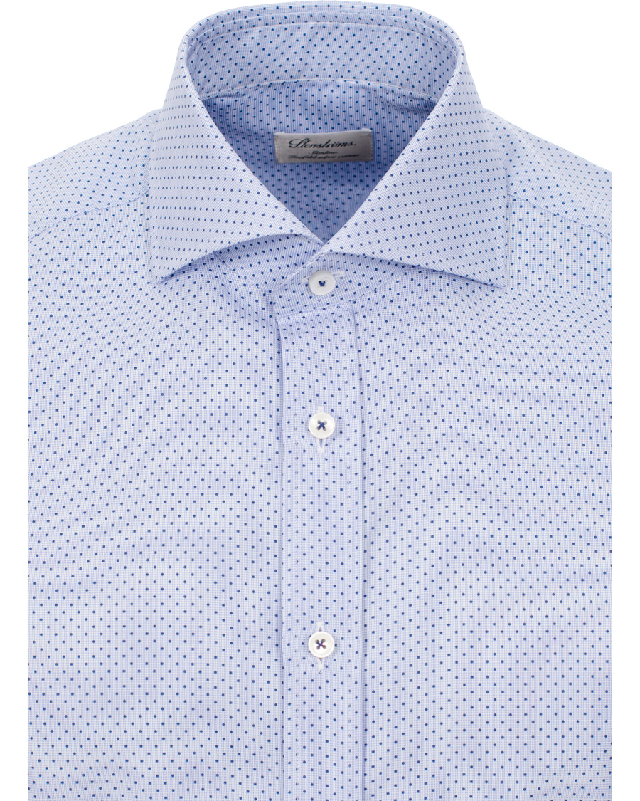 Stenströms Slimline Micro Dot Shirt Blue at CareOfCarl.com