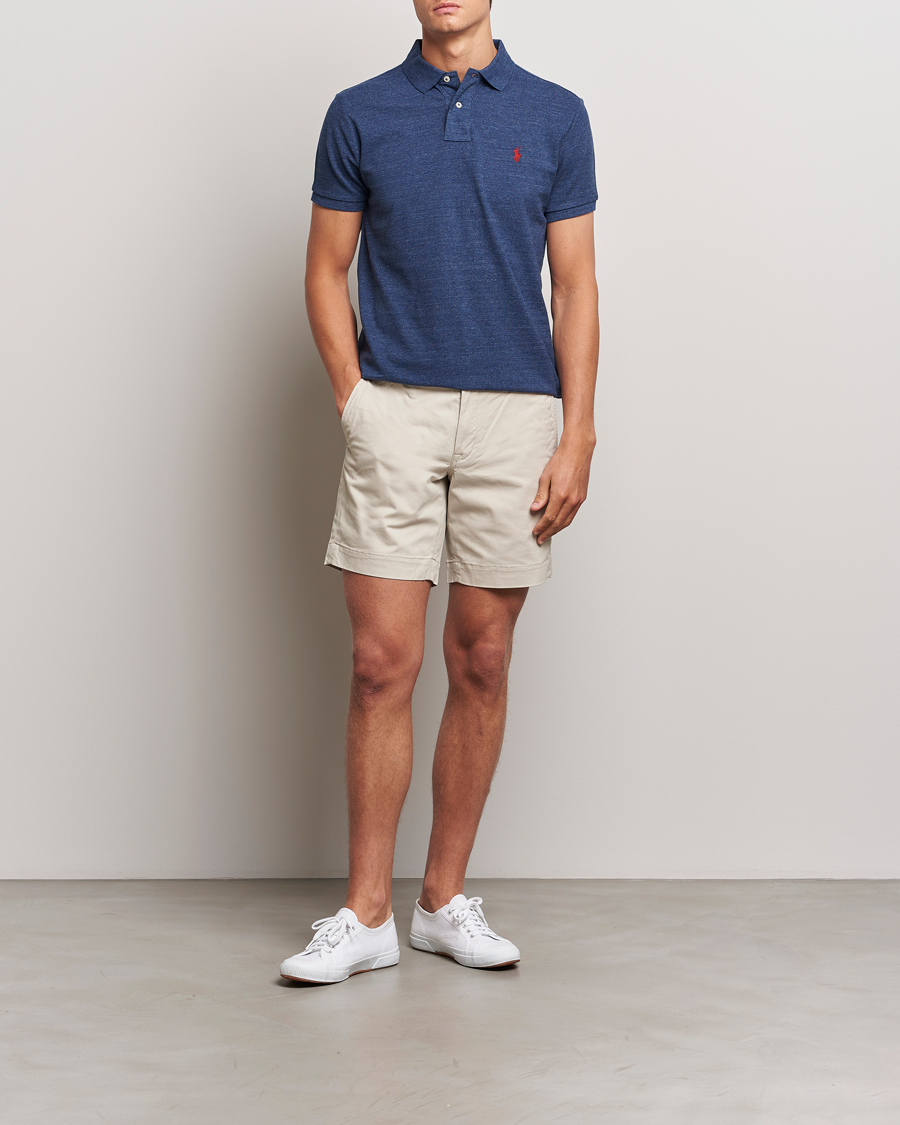 Polo Ralph Lauren Custom Slim Fit Polo Classic Royal Heather at CareOfCarl.