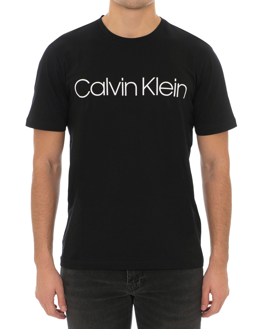 Calvin Klein Cotton Front Logo Tee Black at CareOfCarl.com
