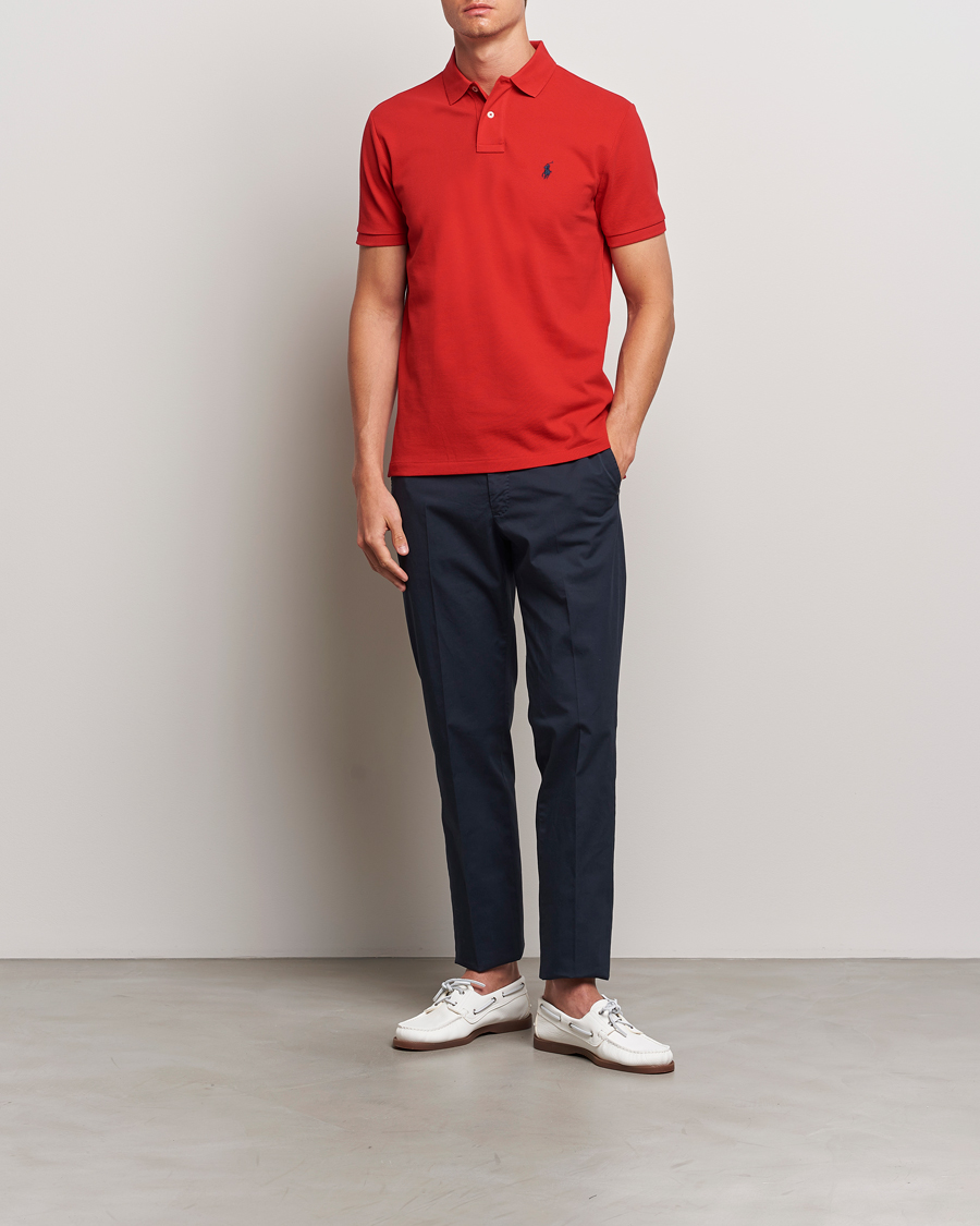 Polo Ralph Lauren Custom Slim Fit Polo Red at CareOfCarl.com