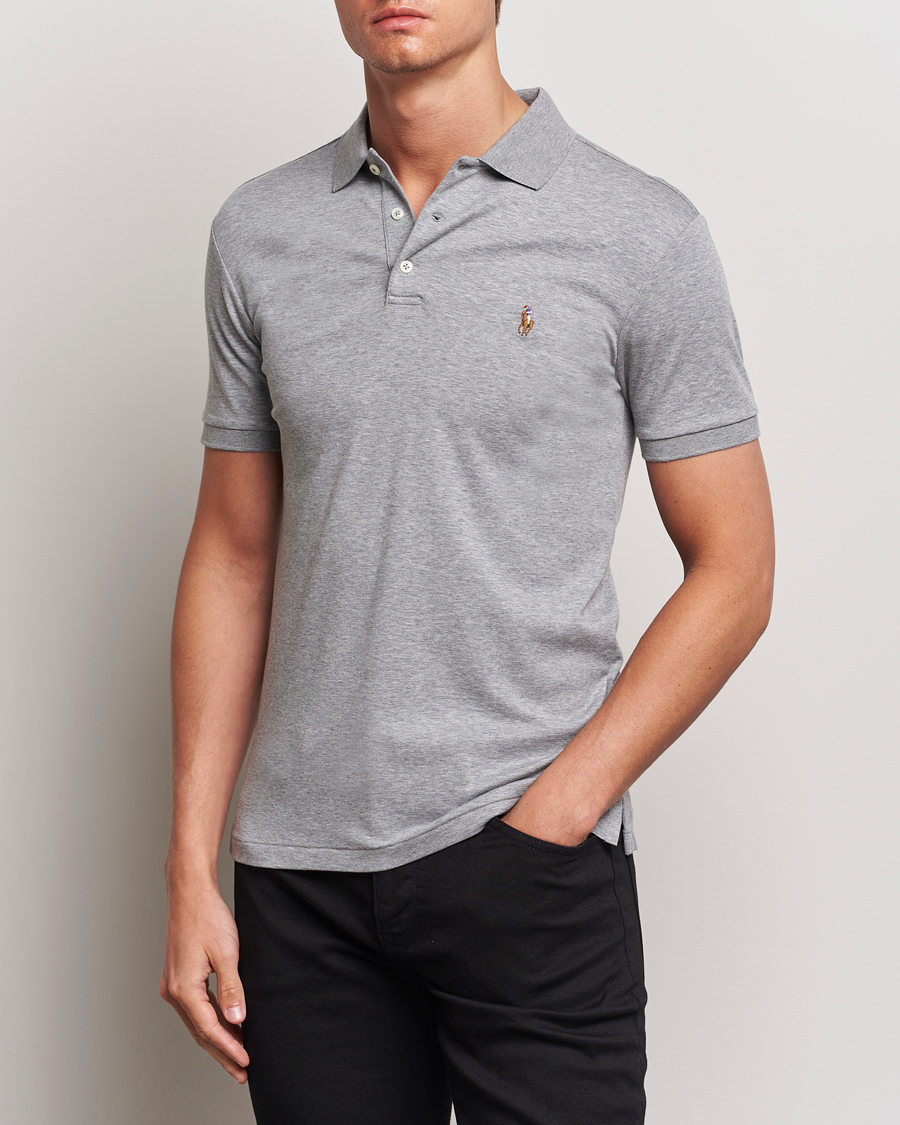 Polo Ralph Lauren Custom Slim Fit Polo Canterbury Heather at CareOfCarl.com
