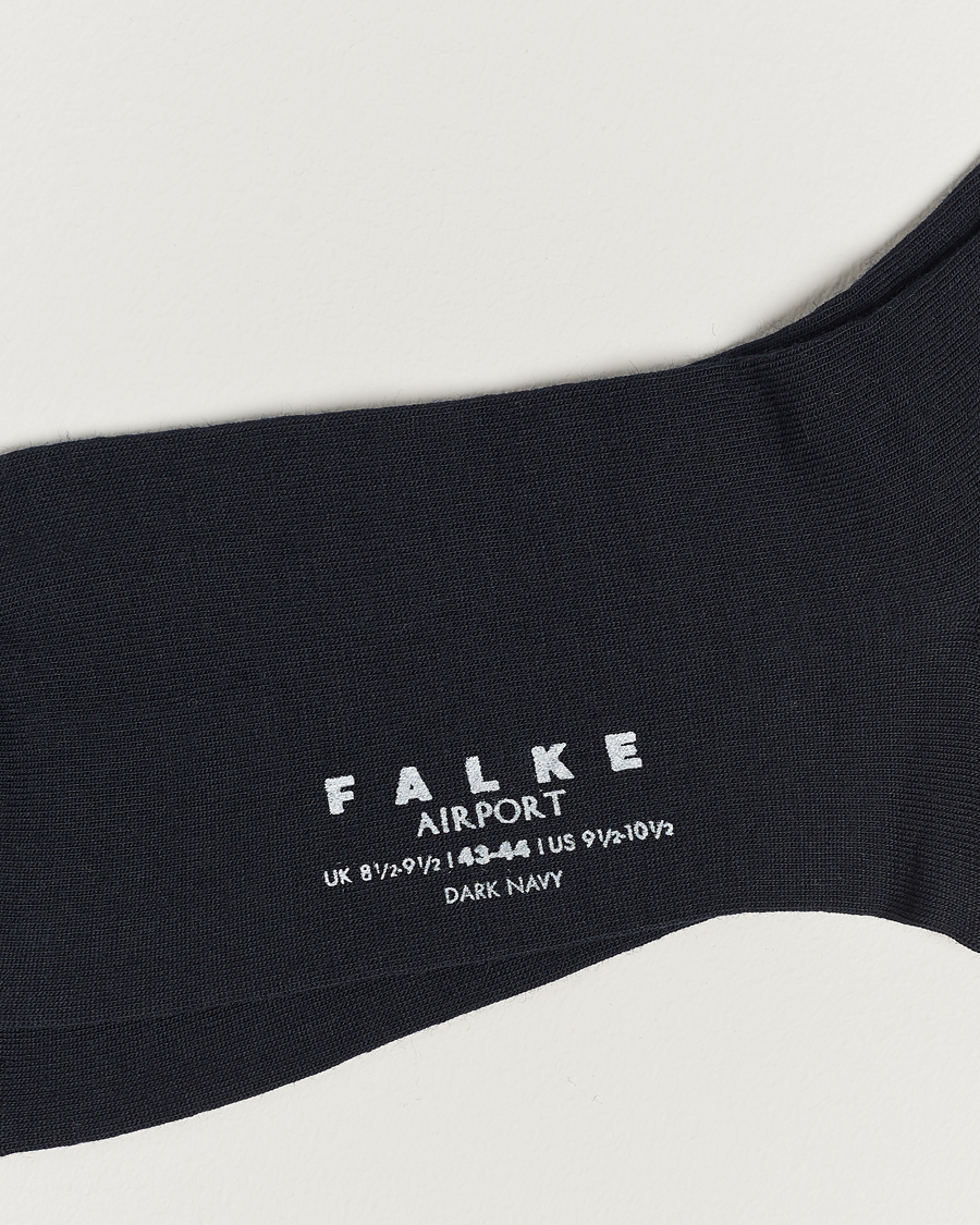 Falke Airport Knee Socks Dark Navy at CareOfCarl.com